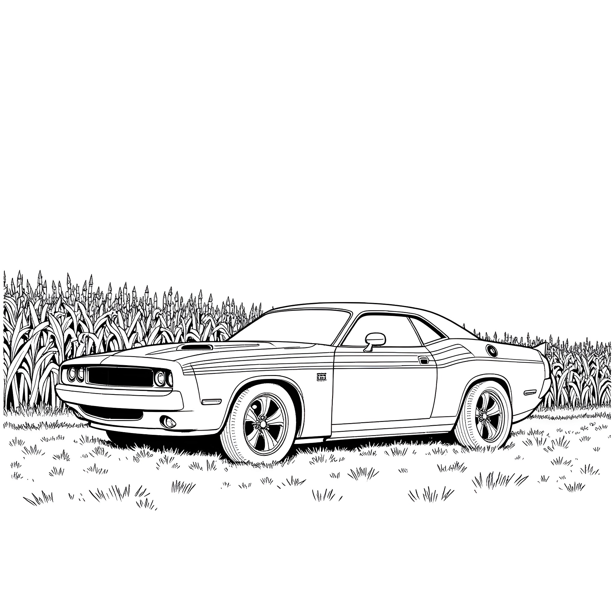26 Best Dodge Challenger Coloring Pages (Free Printable PDFs)