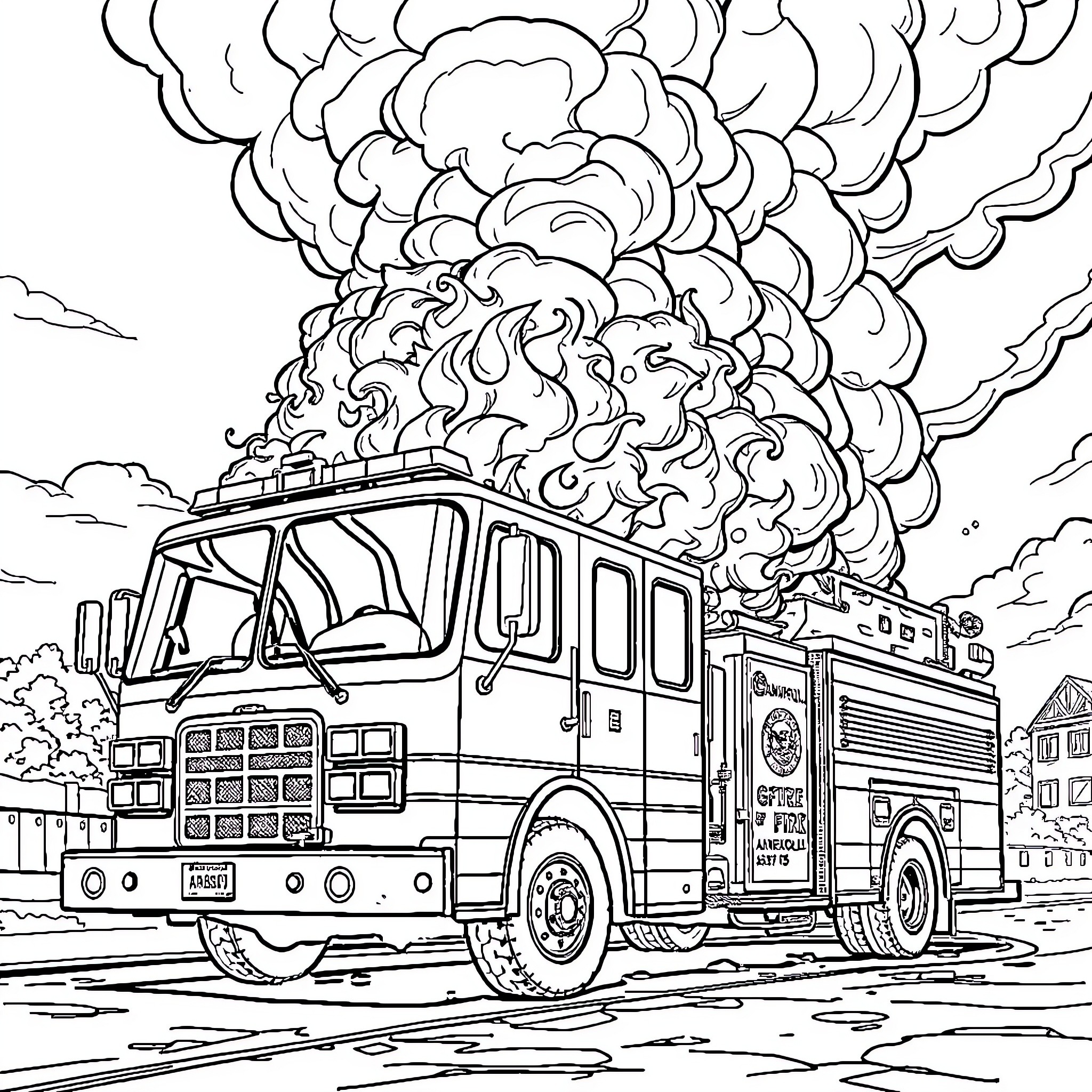 Best Fire Engine Coloring Pages (Free Printable PDF)