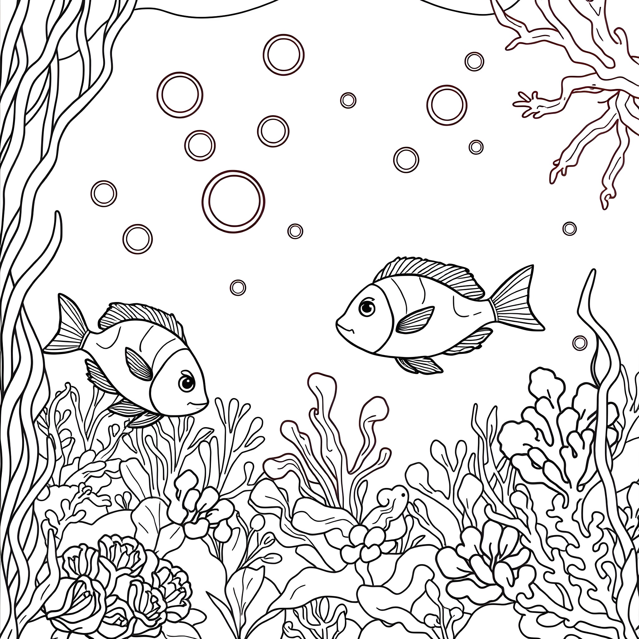 Best Tropical Fish Coloring Pages (Free Printable PDF)