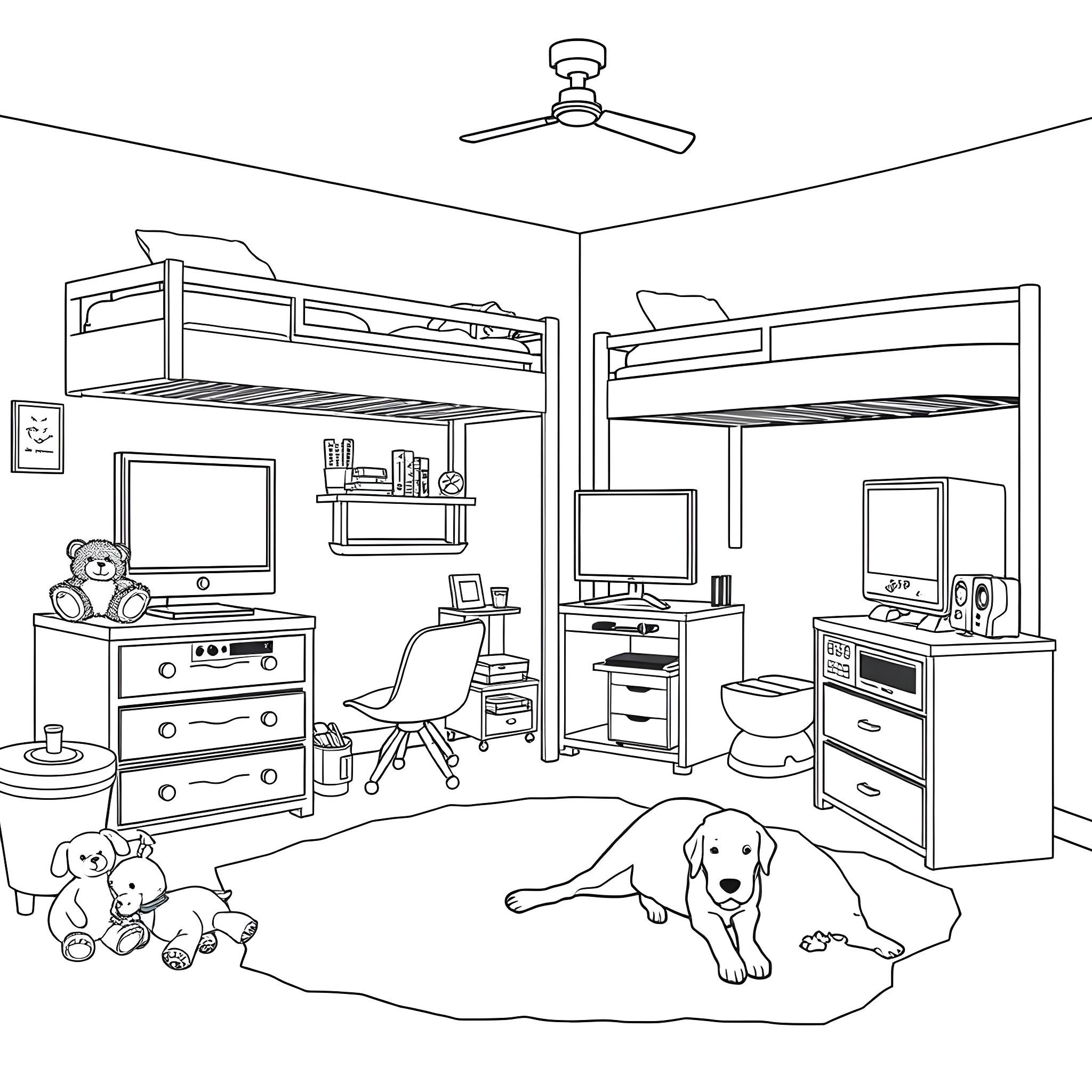 Best Bedroom Coloring Pages (Free Printable PDF)