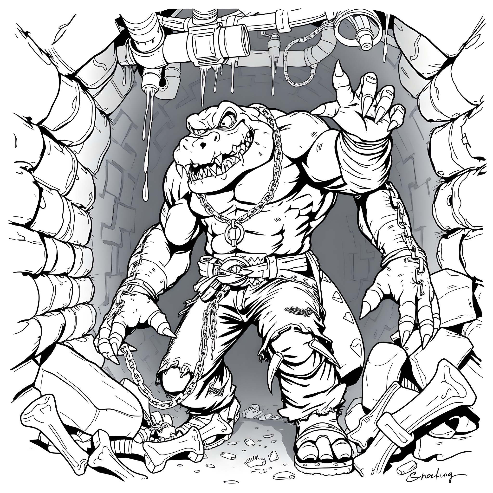 47 Best Killer Croc Coloring Pages (Free Printable PDFs)