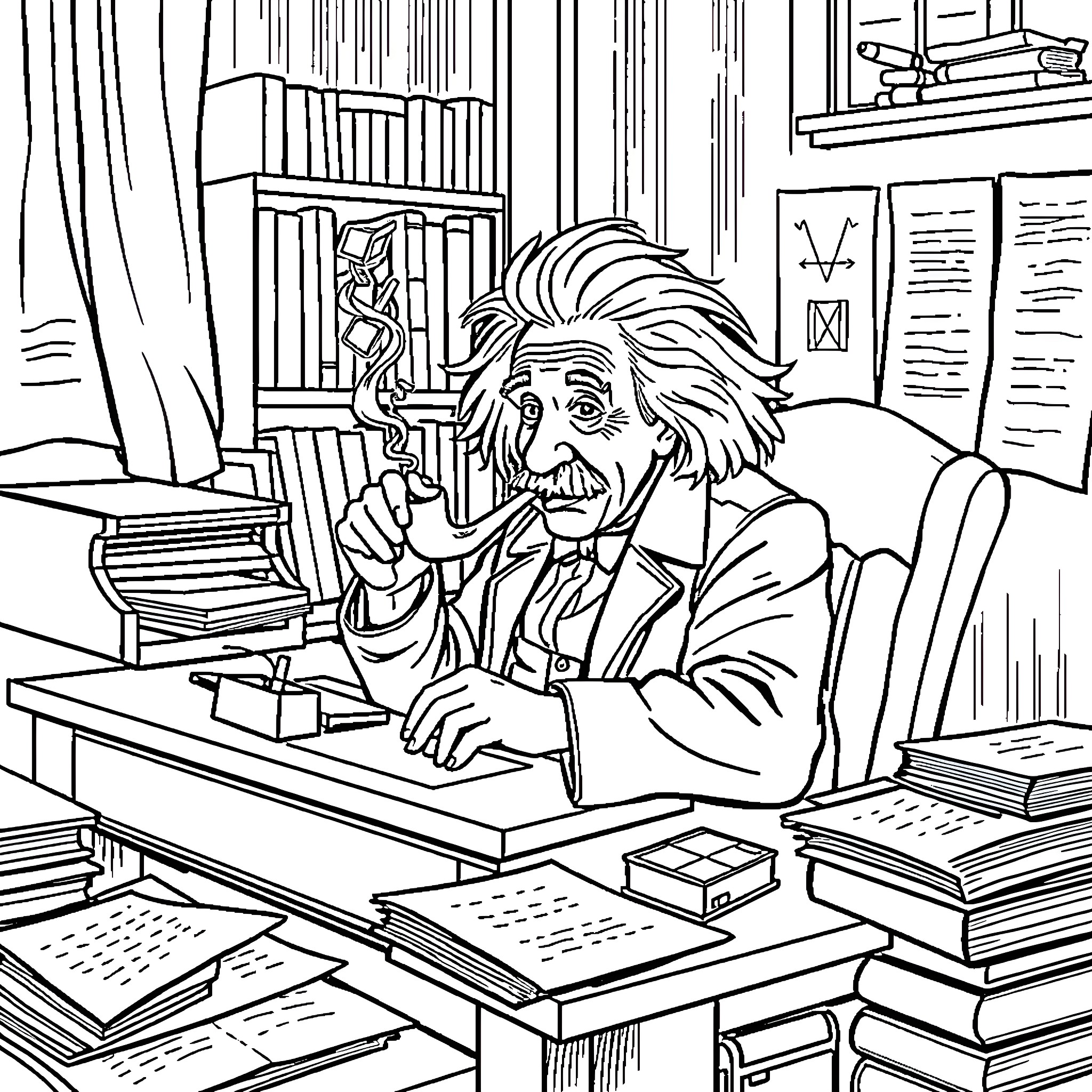Best Albert Einstein Coloring Pages (Free Printable PDF)