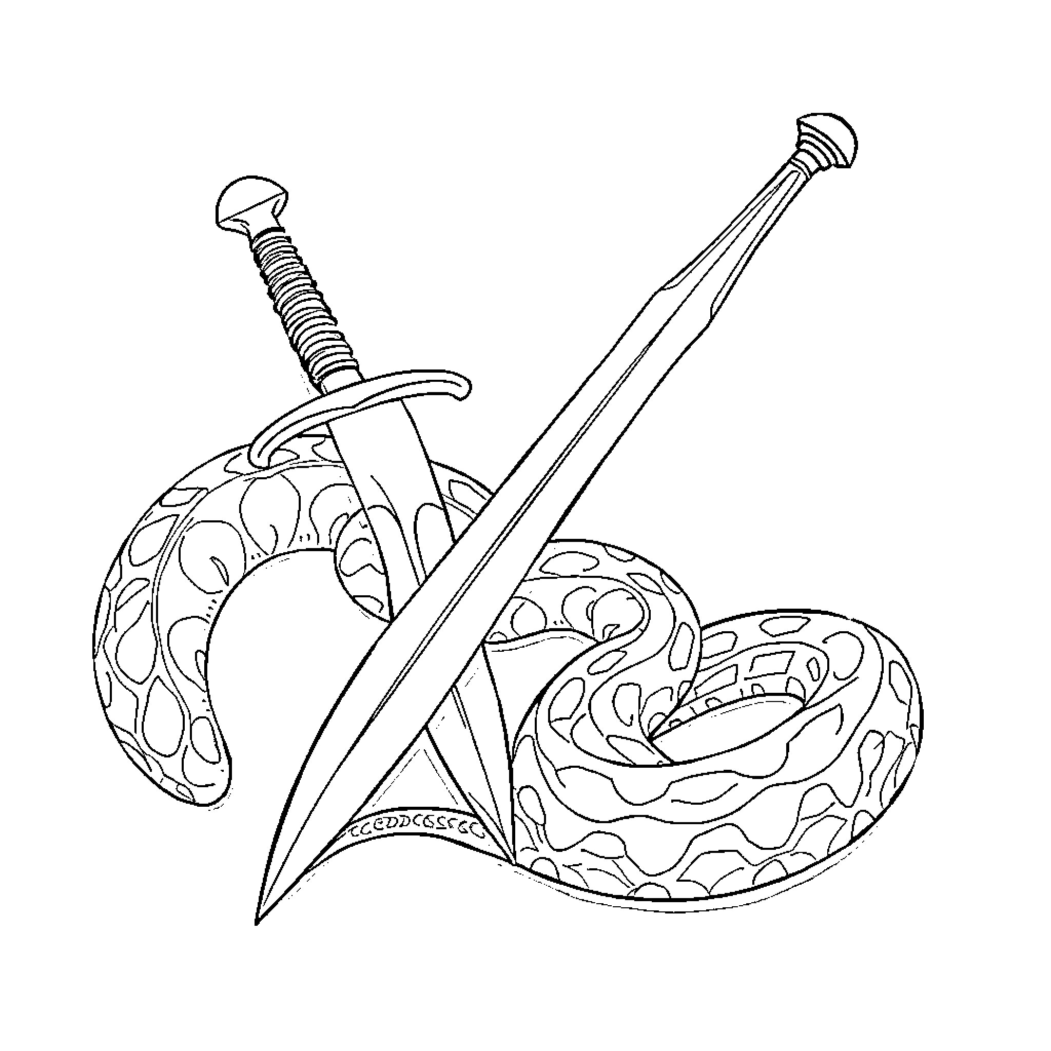 Best Dagger Coloring Pages (Free Printable PDF)