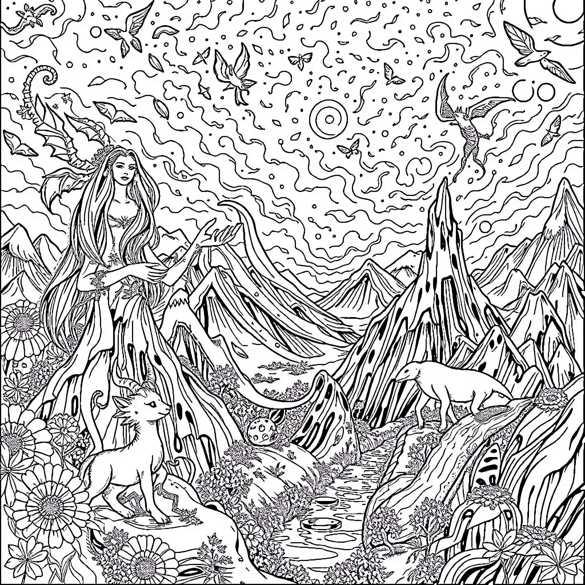 23 Best Fantasy Coloring Pages (Free Printable PDFs)