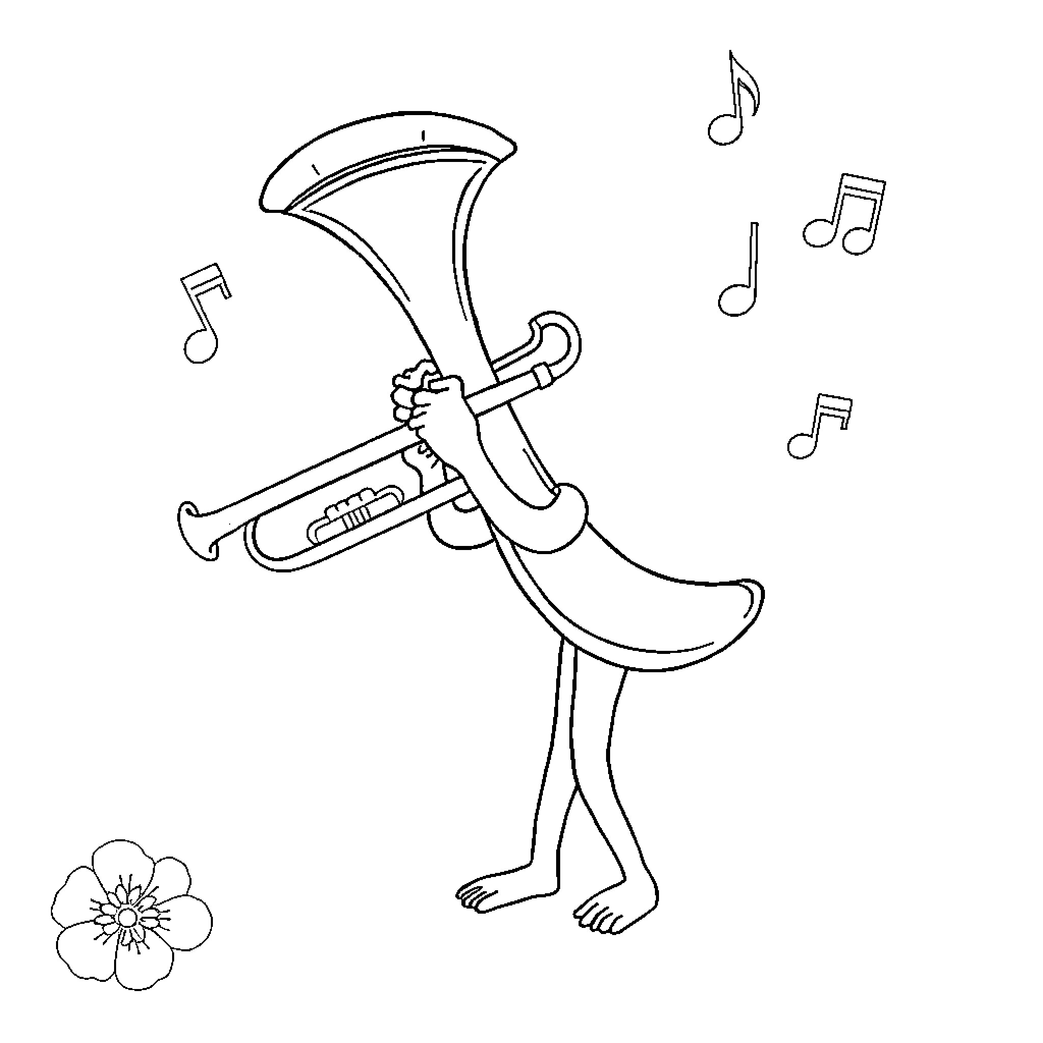 Best Trumpet Coloring Pages (Free Printable PDF)