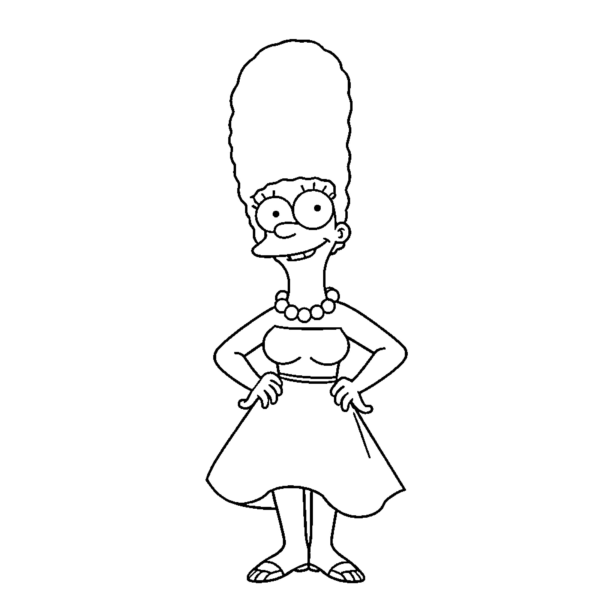 Best Marge Simpson Coloring Pages (Free Printable PDF)
