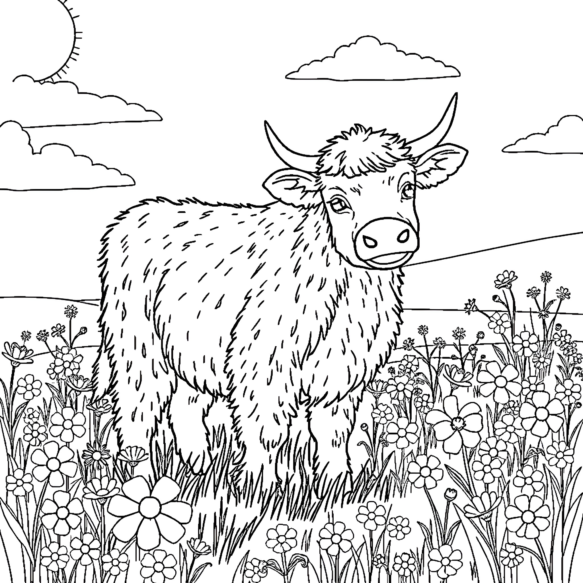 Best Highland Cow Coloring Pages (Free Printable PDF)