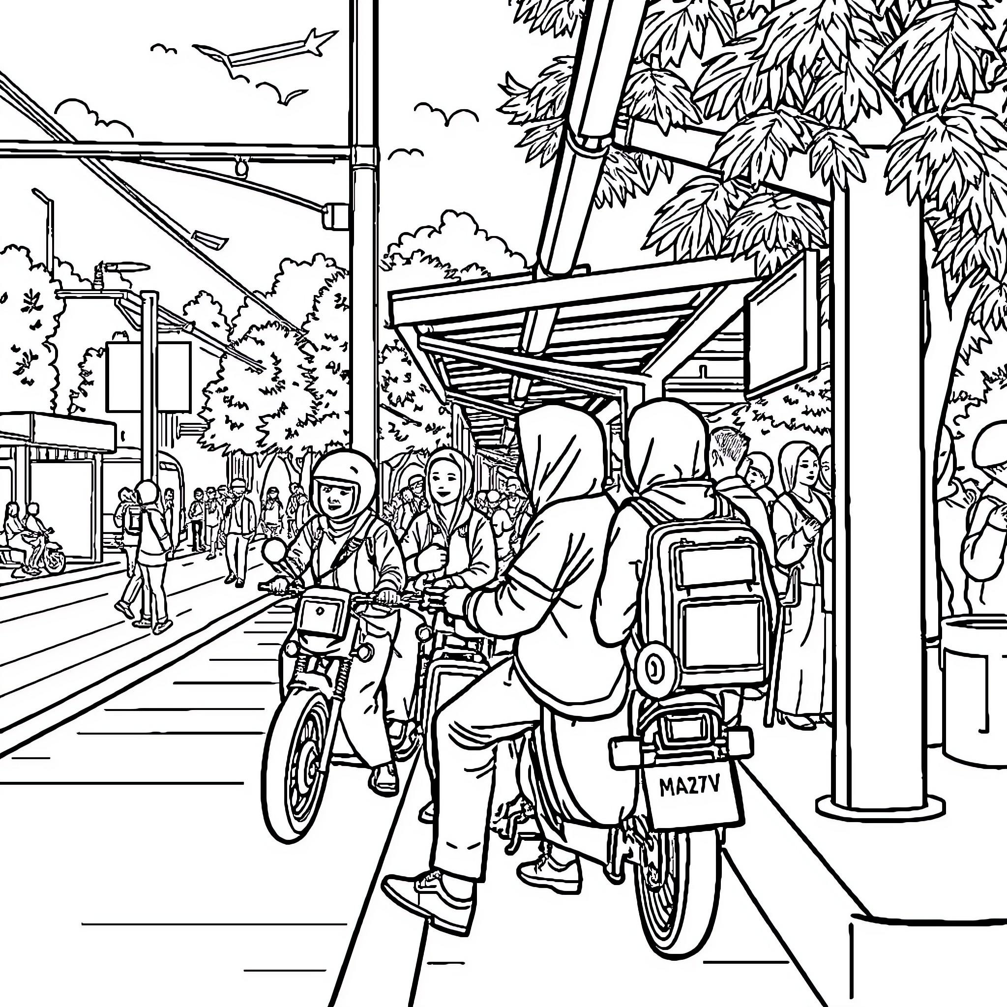 Best Man and Bus Coloring Pages (Free Printable PDF)