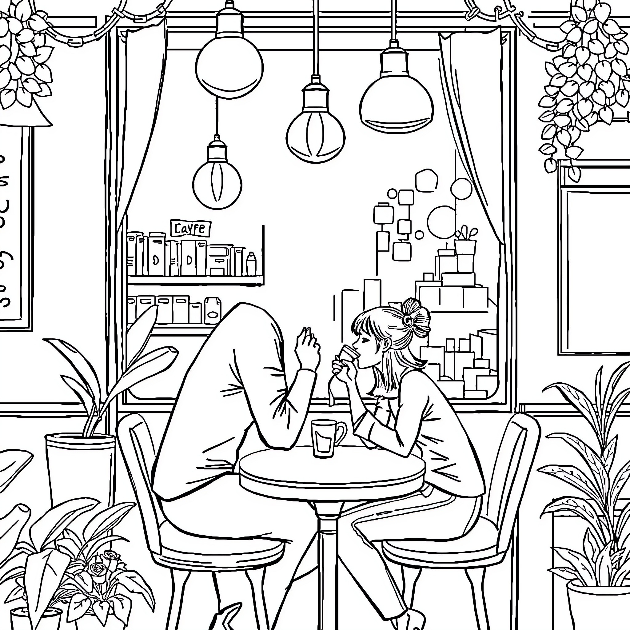 Best Cafe Coloring Pages (Free Printable PDF)