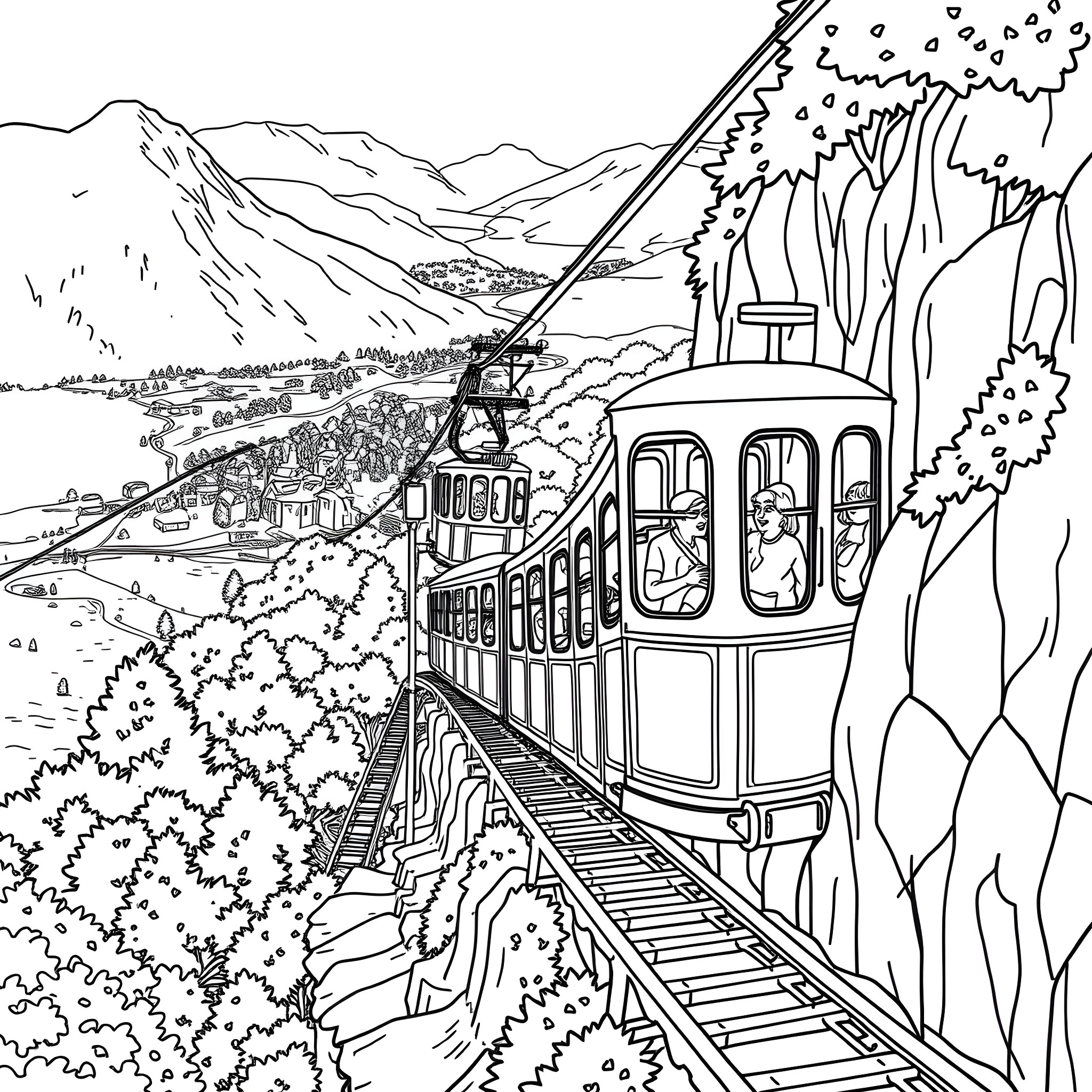 5 Best Funicular Coloring Pages (Free Printable PDFs)
