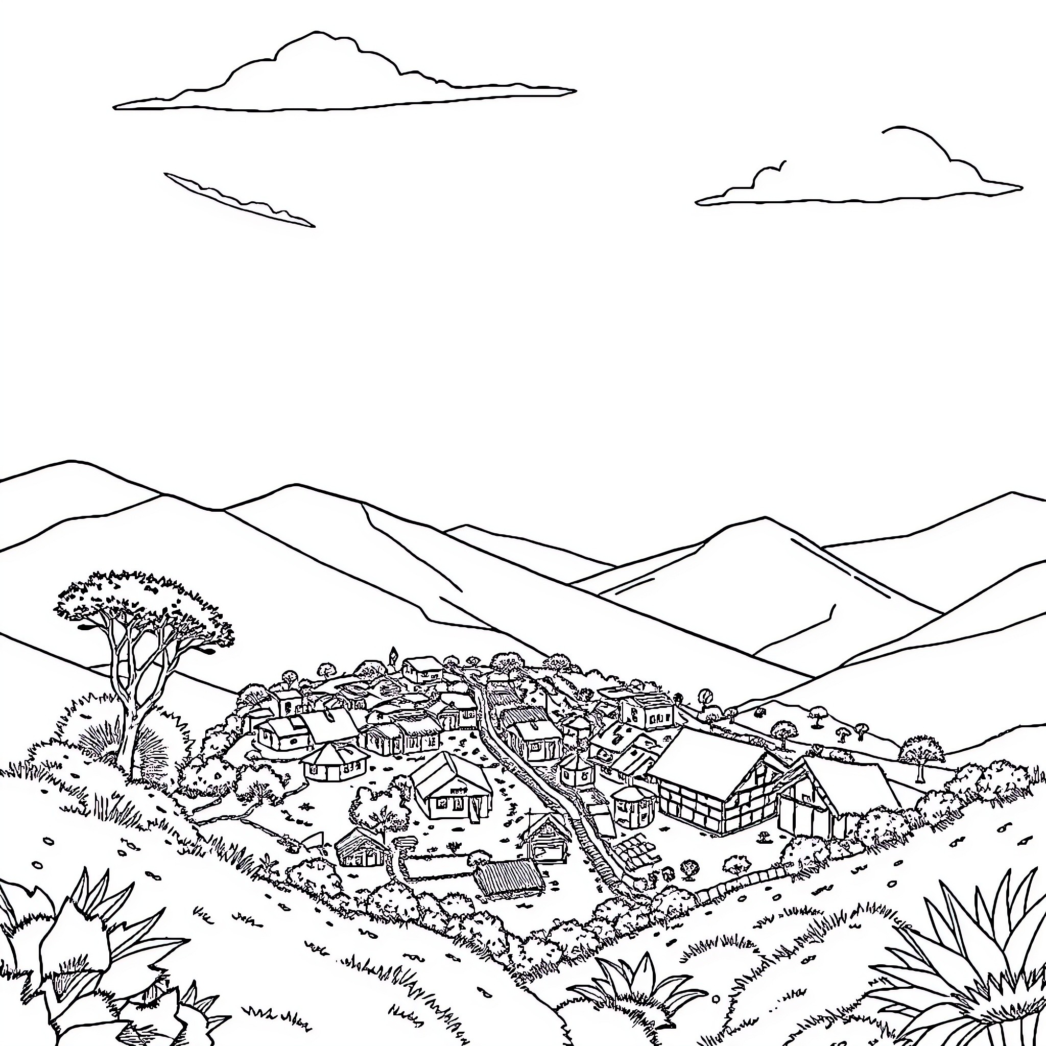 Best Village Coloring Pages (Free Printable PDF)
