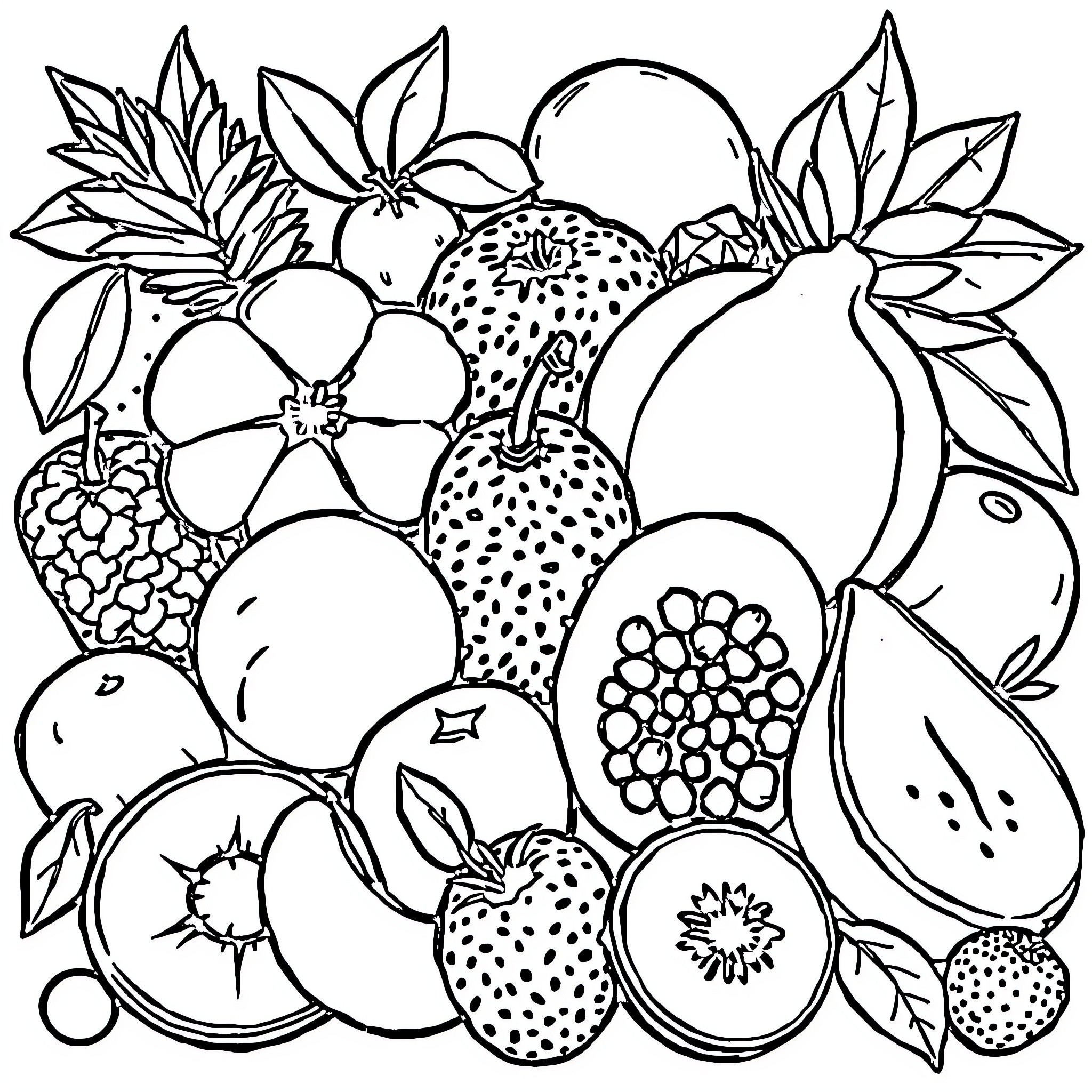 Best Fruit Coloring Pages (Free Printable PDF)