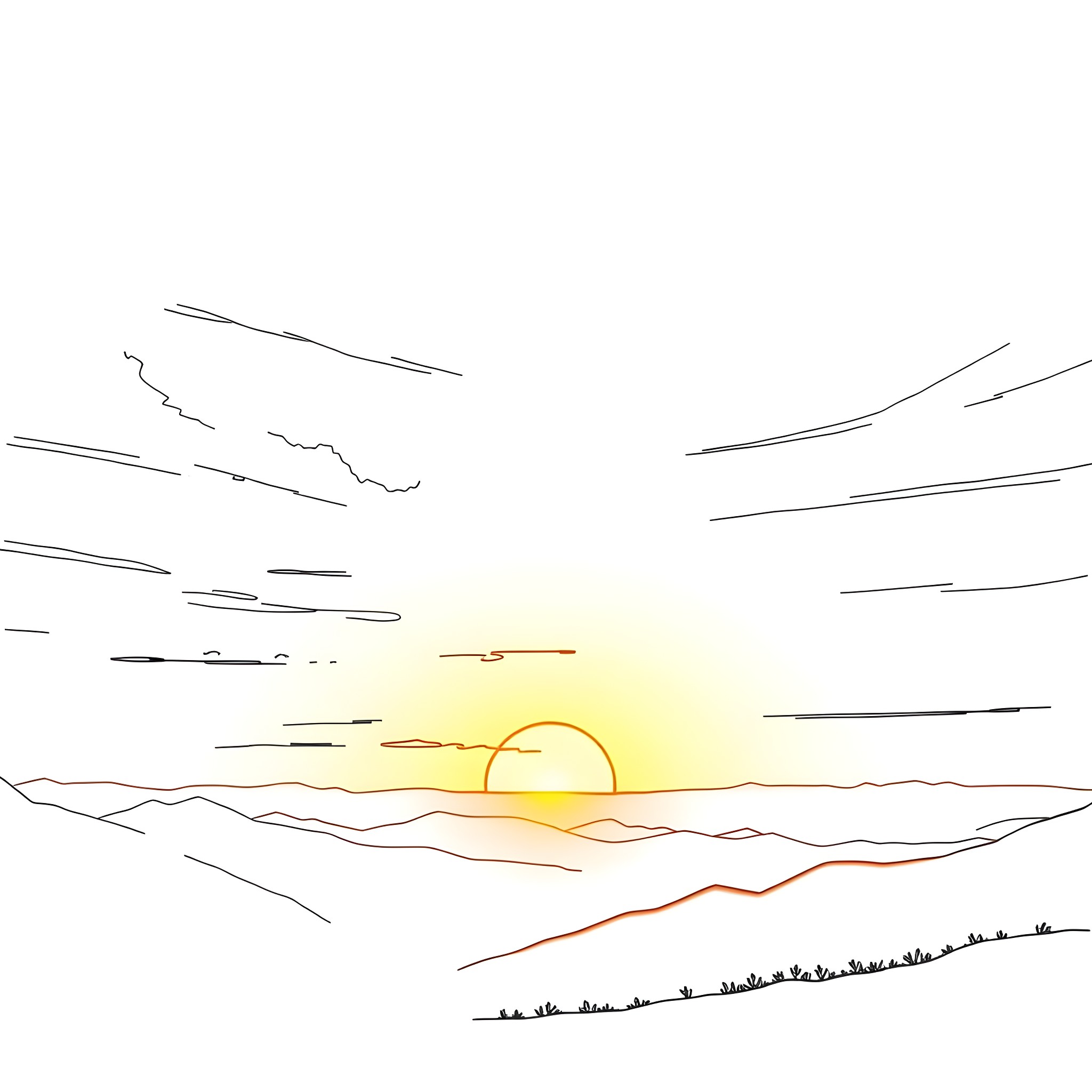 109 Best Sunset Coloring Pages (Free Printable PDFs)