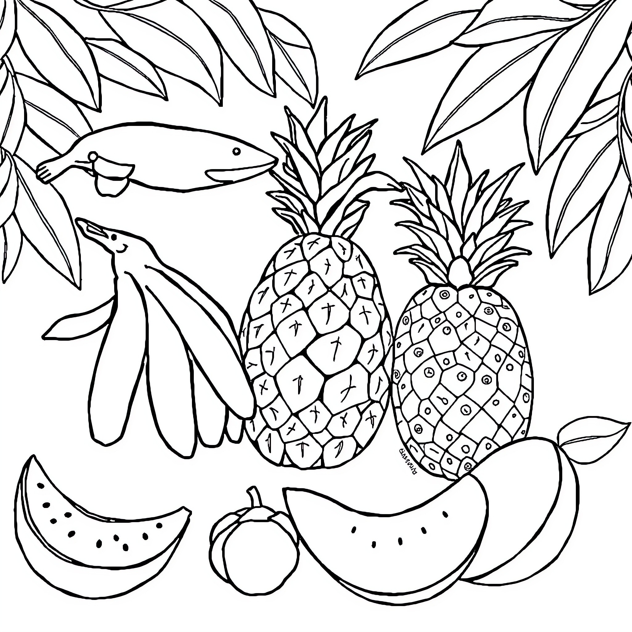 Best Fruit Coloring Pages (Free Printable PDF)
