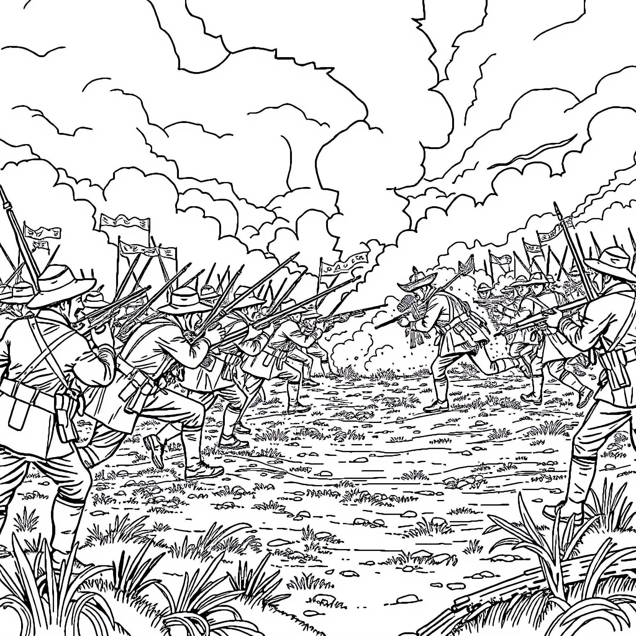 Best Battle Coloring Pages (Free Printable PDF)