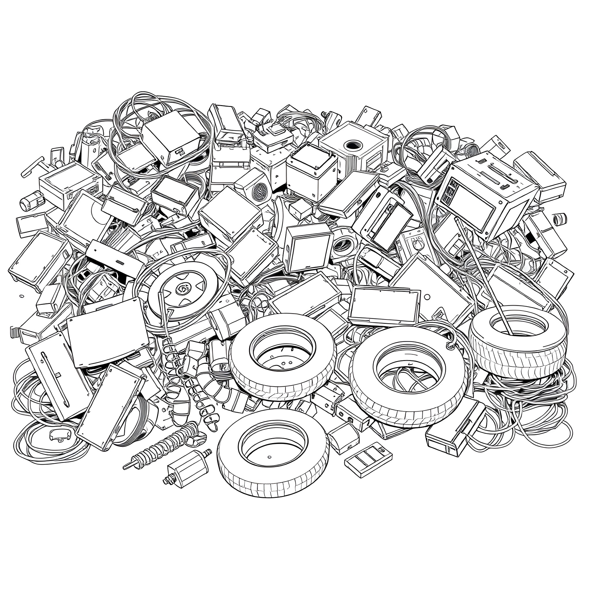 Best Junk Coloring Pages (Free Printable PDF)