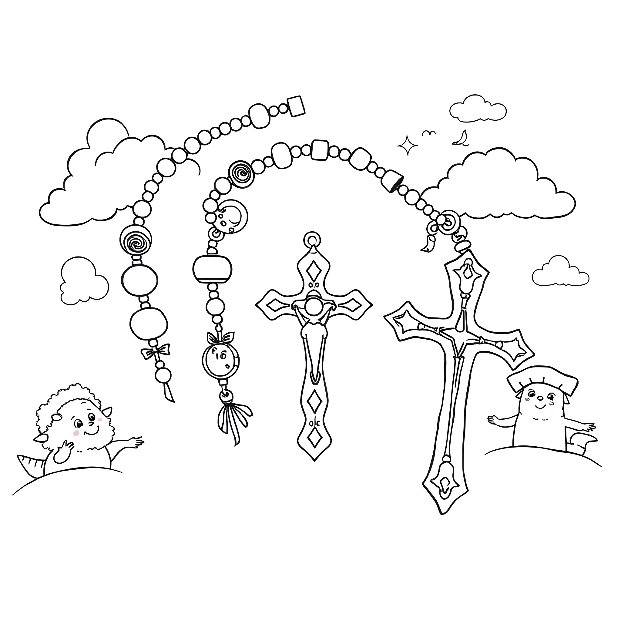 Best Rosary Coloring Pages (Free Printable PDF)