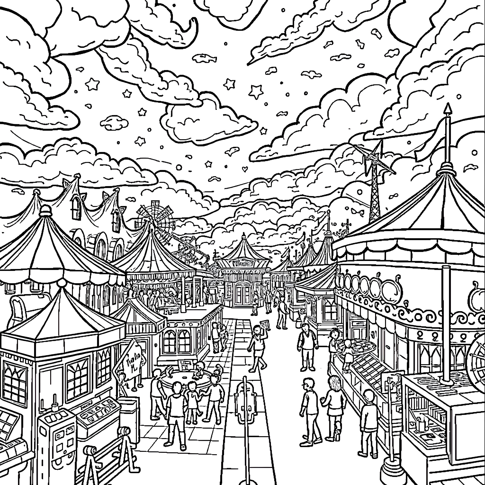 Best Amusement Park Coloring Pages (Free Printable PDF)