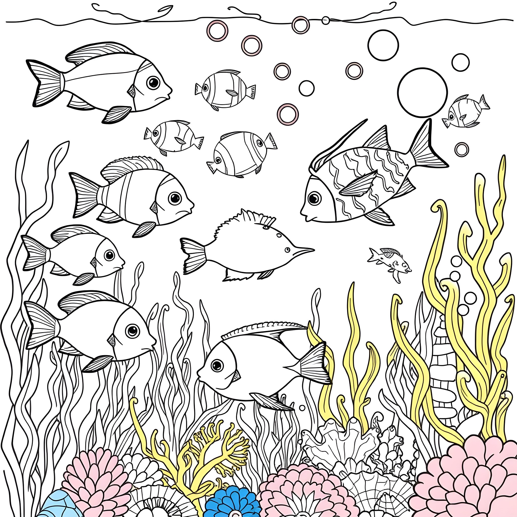 Best Tropical Fish Coloring Pages (Free Printable PDF)