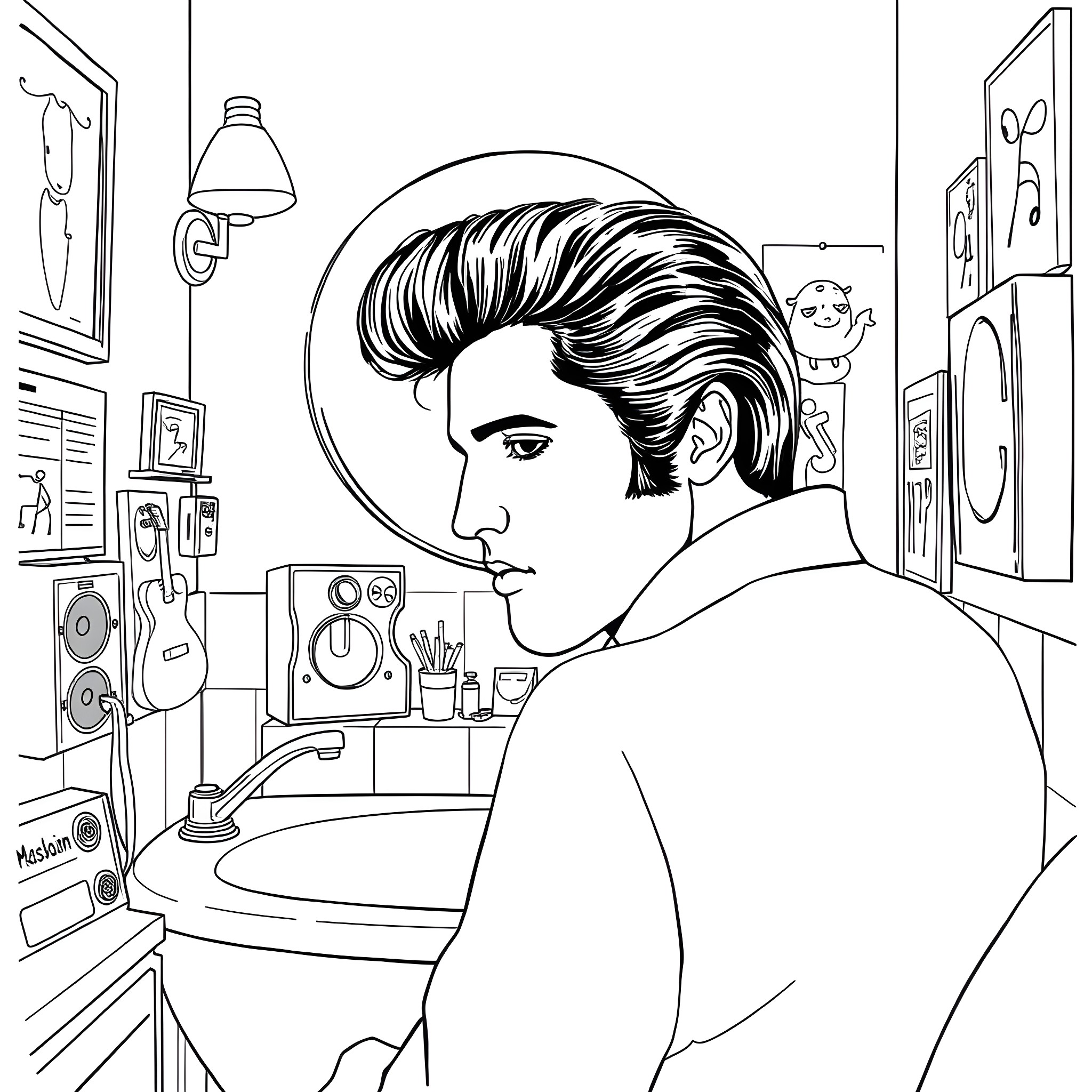 Best Elvis Coloring Pages (Free Printable PDF)