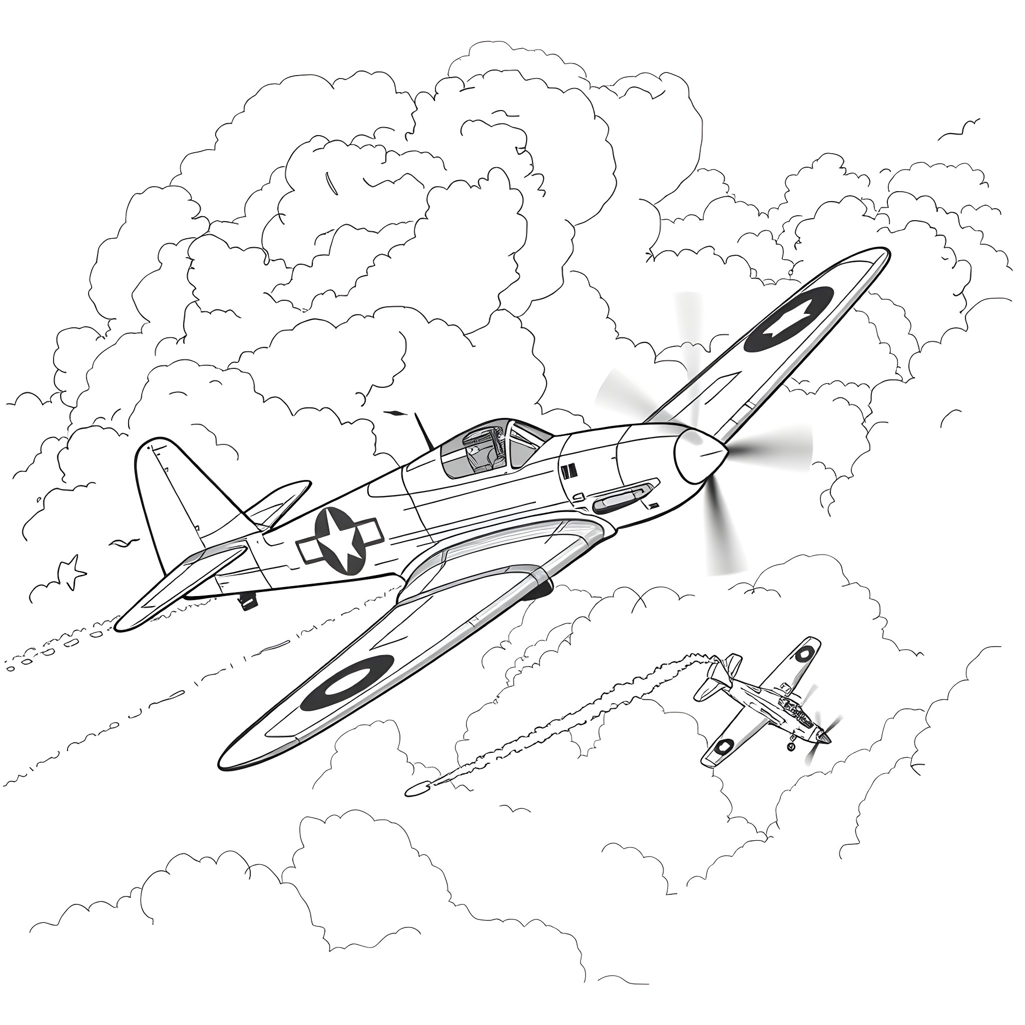 3 Best P38 Lightning Coloring Pages (Free Printable PDFs)