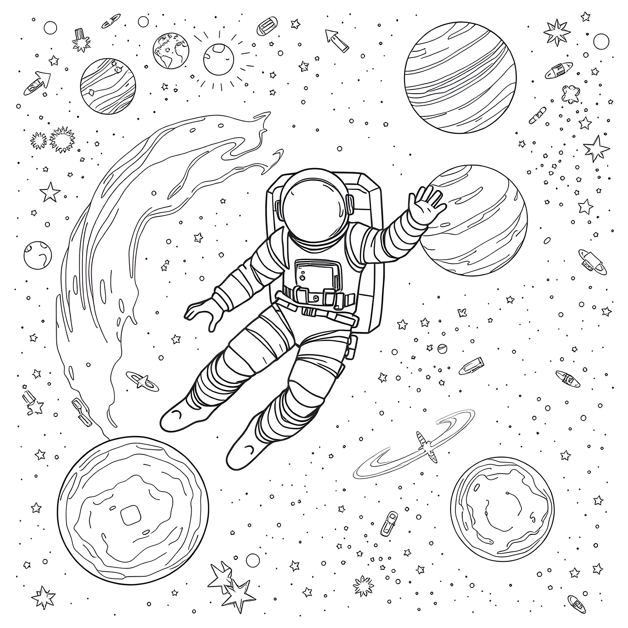 127 Best Astronaut Coloring Pages (Free Printable PDFs)