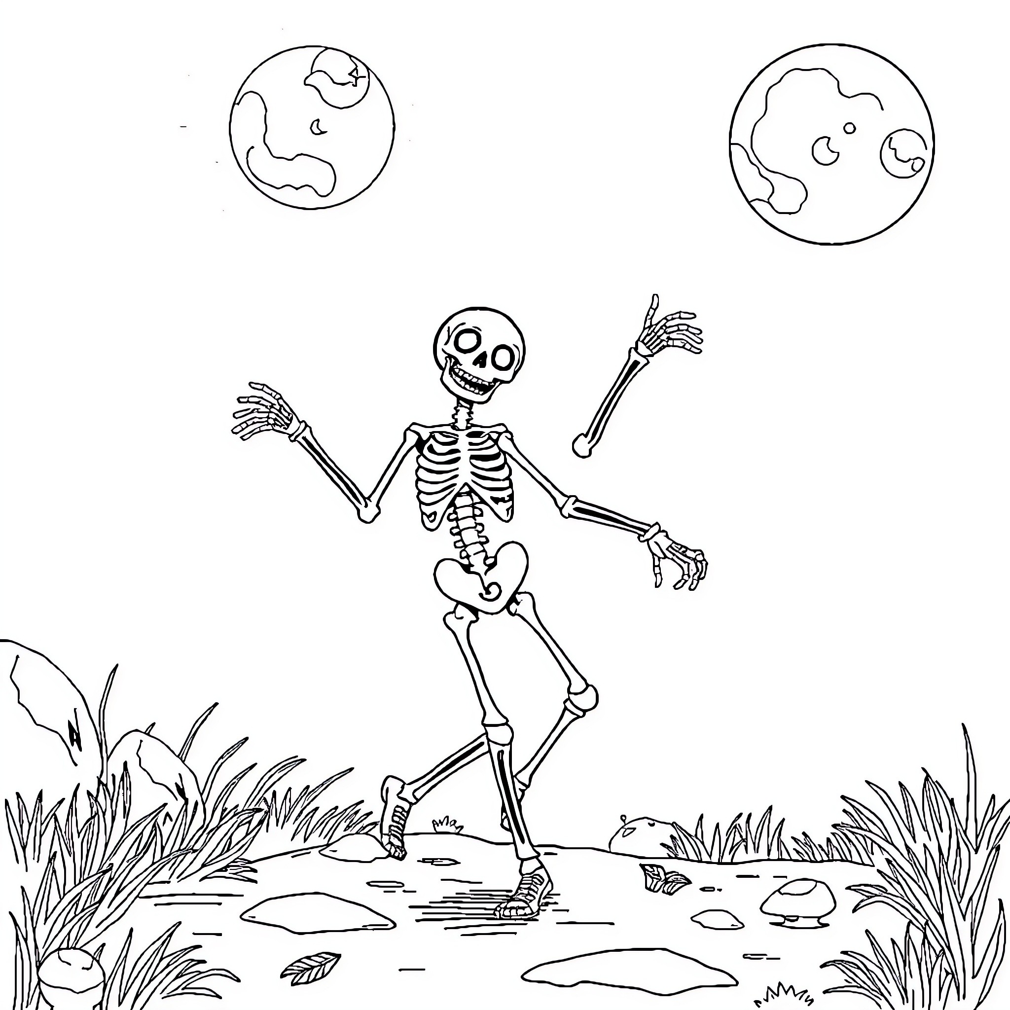 Best Skeleton Coloring Pages (Free Printable PDF)