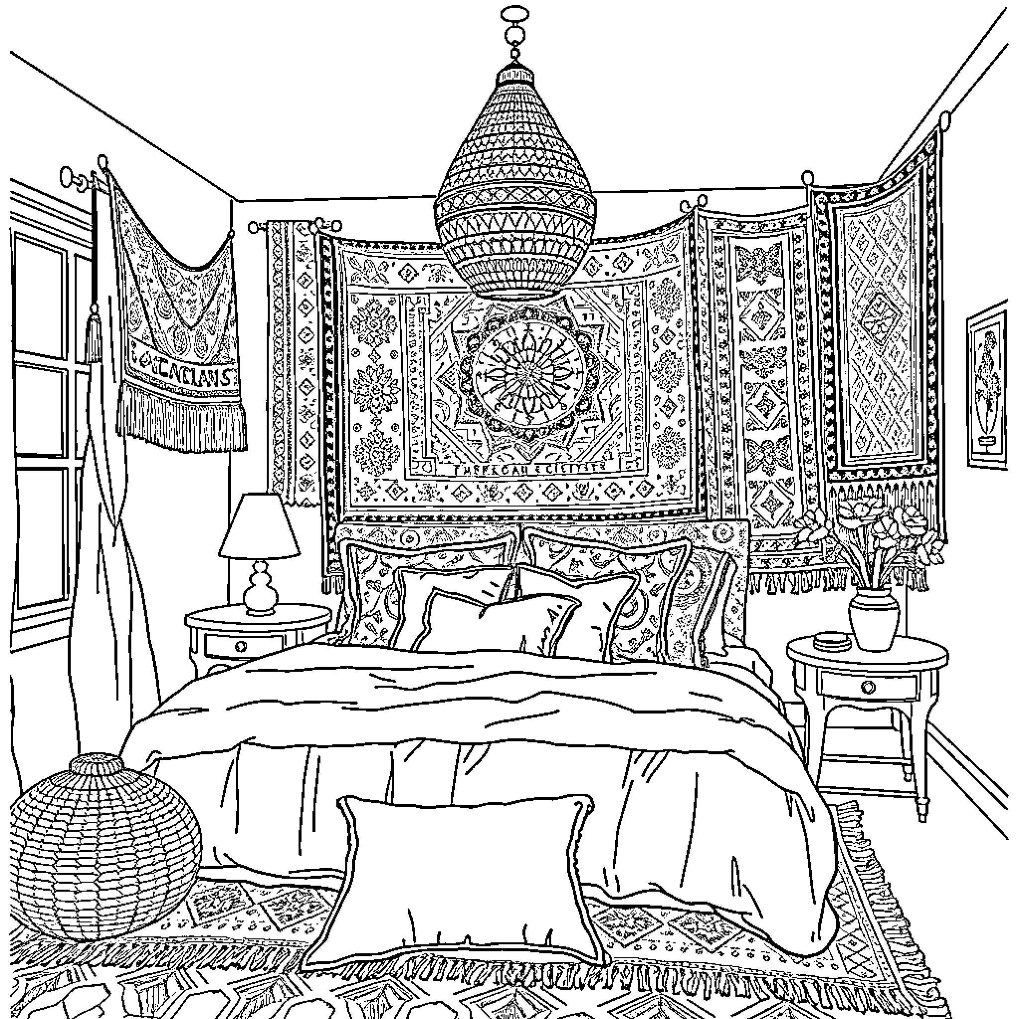 Best Bedroom Coloring Pages (Free Printable PDF)
