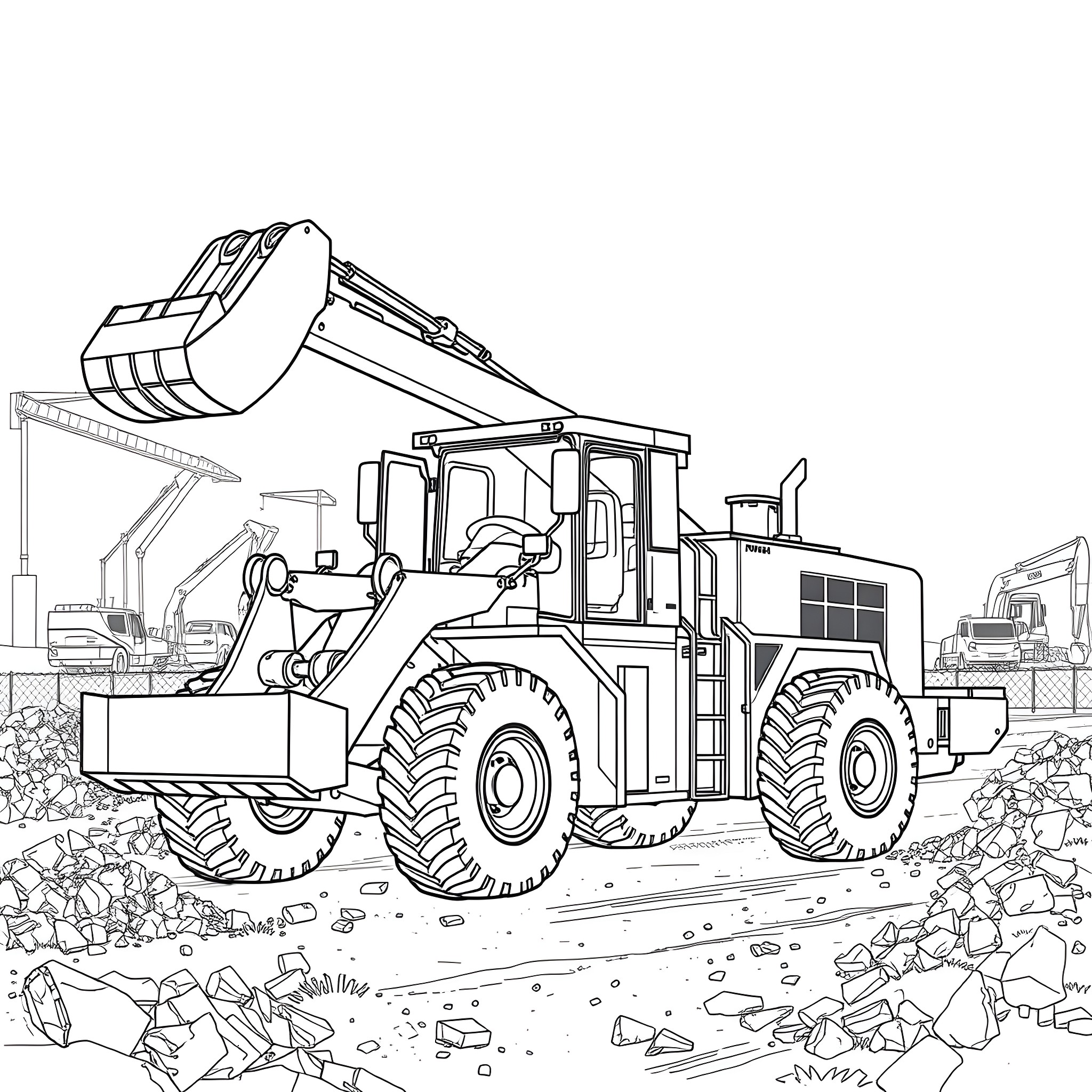 1 Best Backhoe Loader Coloring Pages (Free Printable PDFs)