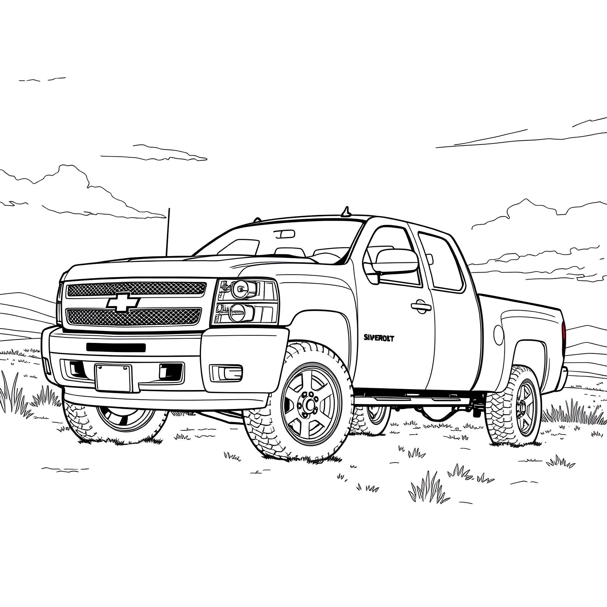 Best Chevy Silverado Coloring Pages (Free Printable PDF)