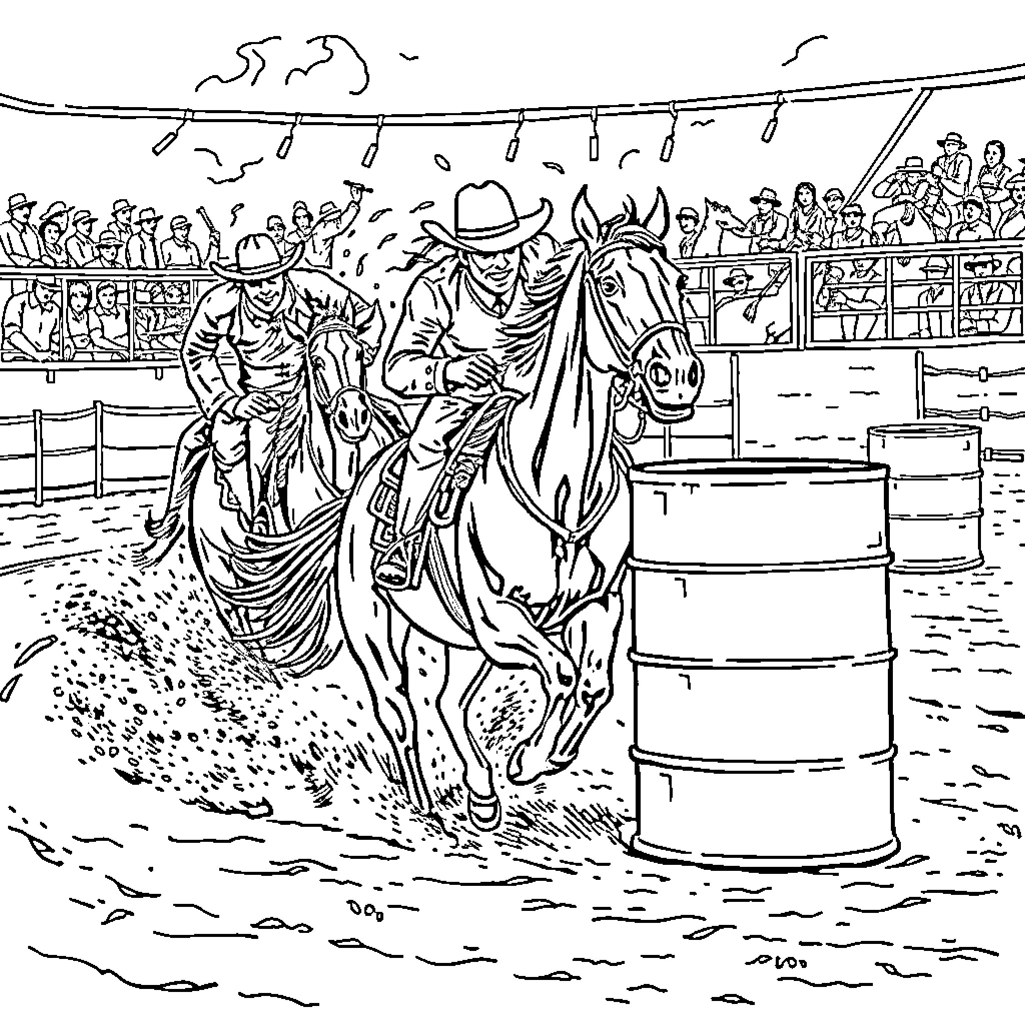 Best Barrel Racing Coloring Pages (Free Printable PDF)