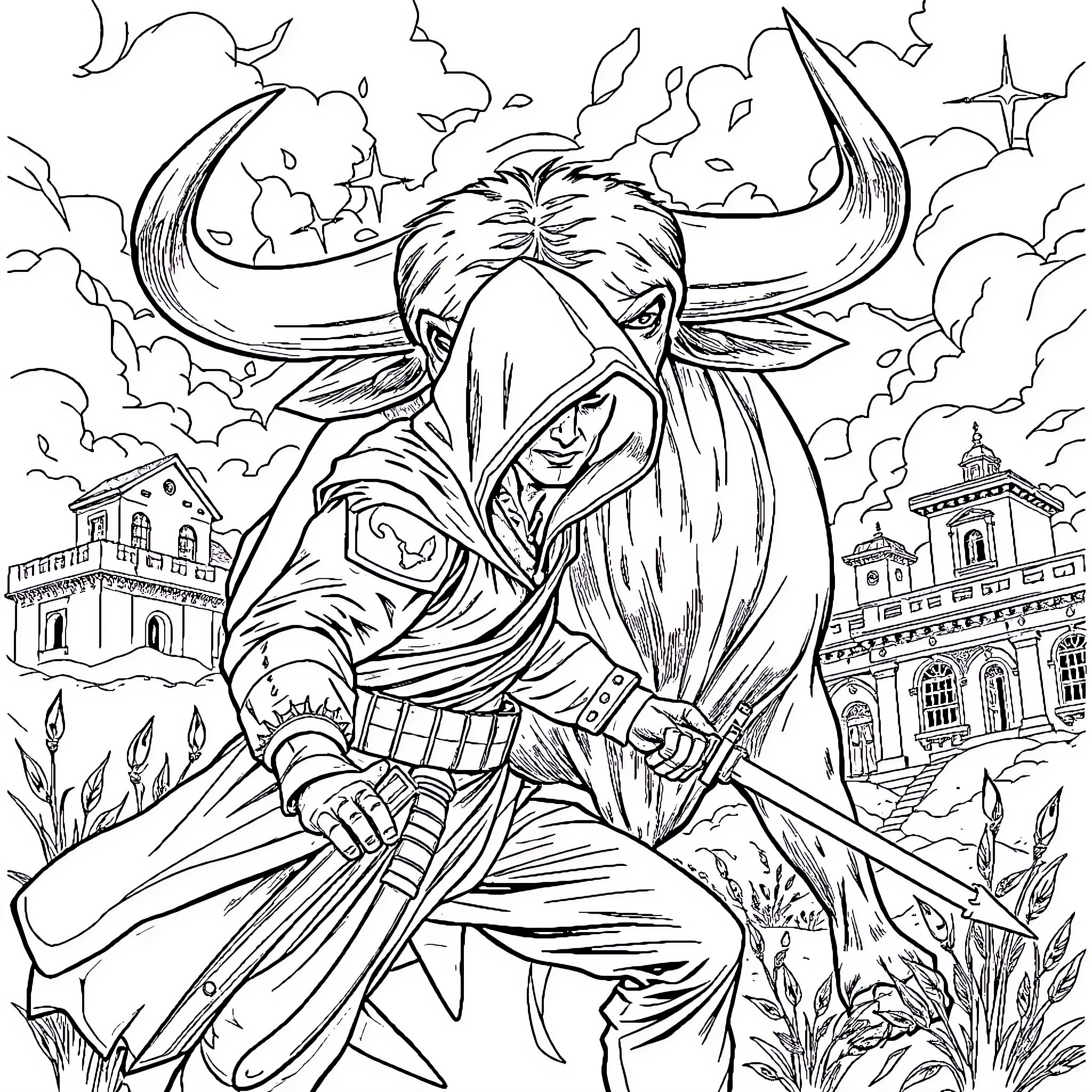 Best Assassin Coloring Pages (Free Printable PDF)