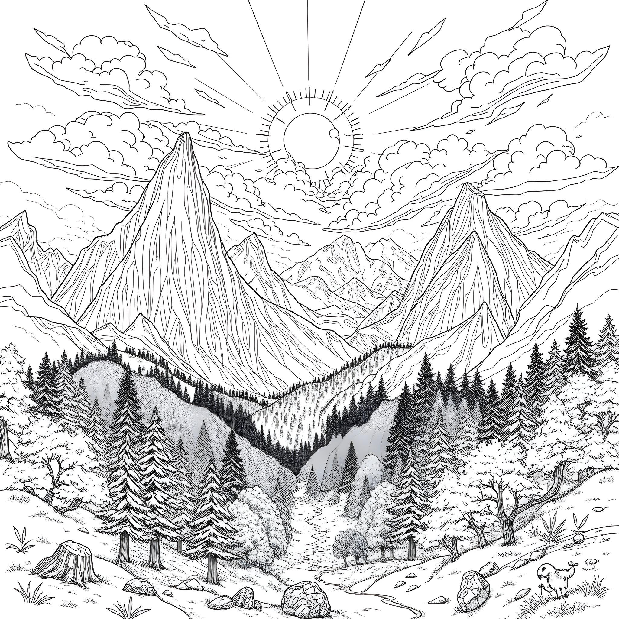 Best Nature Coloring Pages (Free Printable PDF)