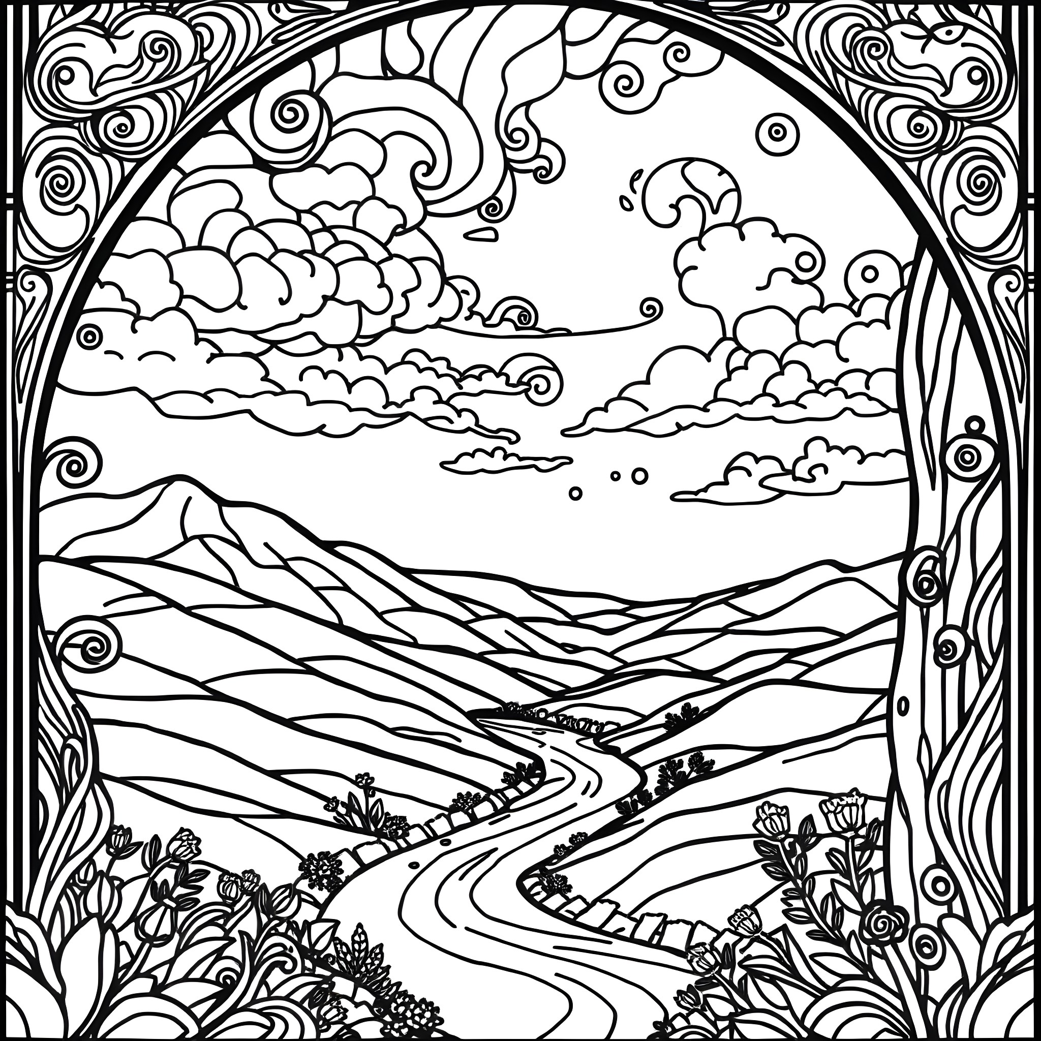 92 Best Landscape Coloring Pages (Free Printable PDFs)
