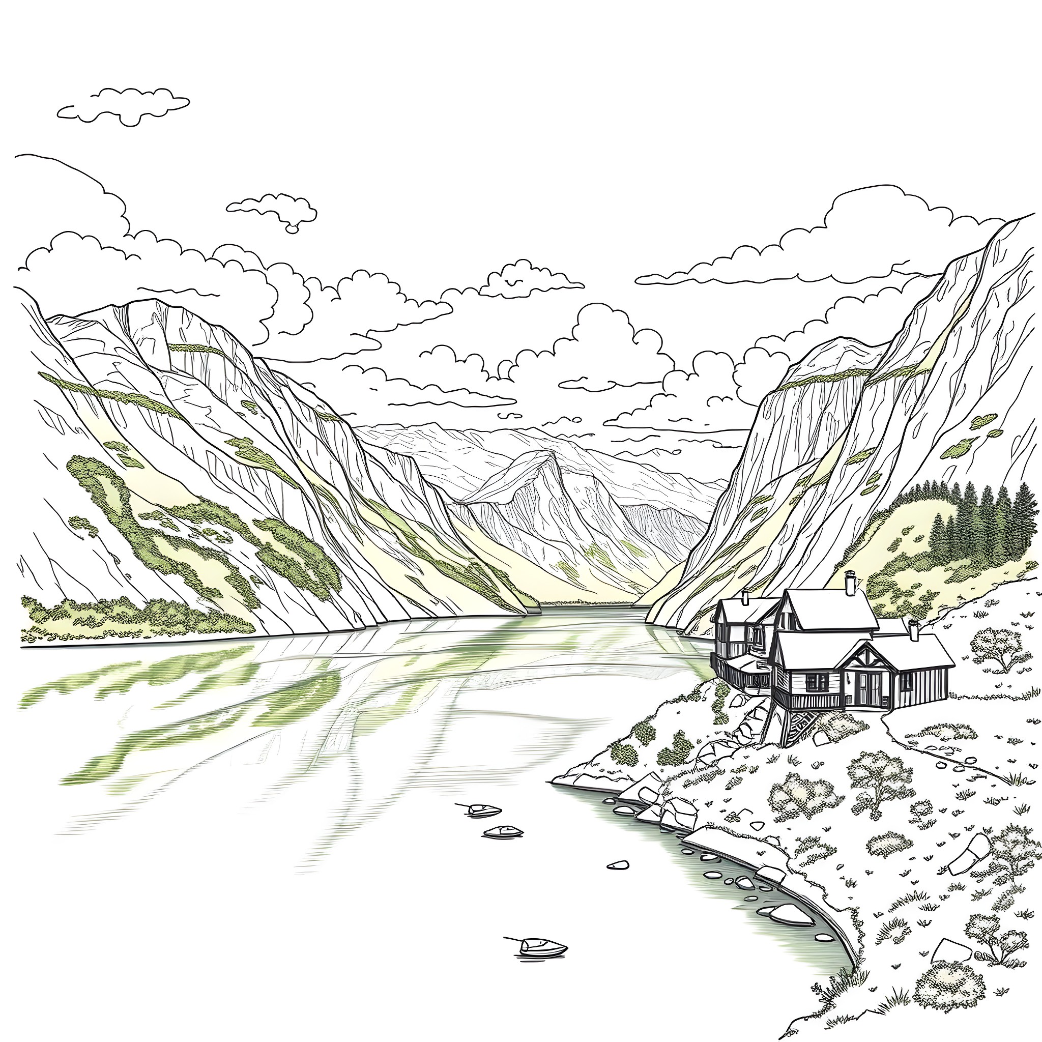 1 Best Norwegian Fjord Coloring Pages (Free Printable PDFs)