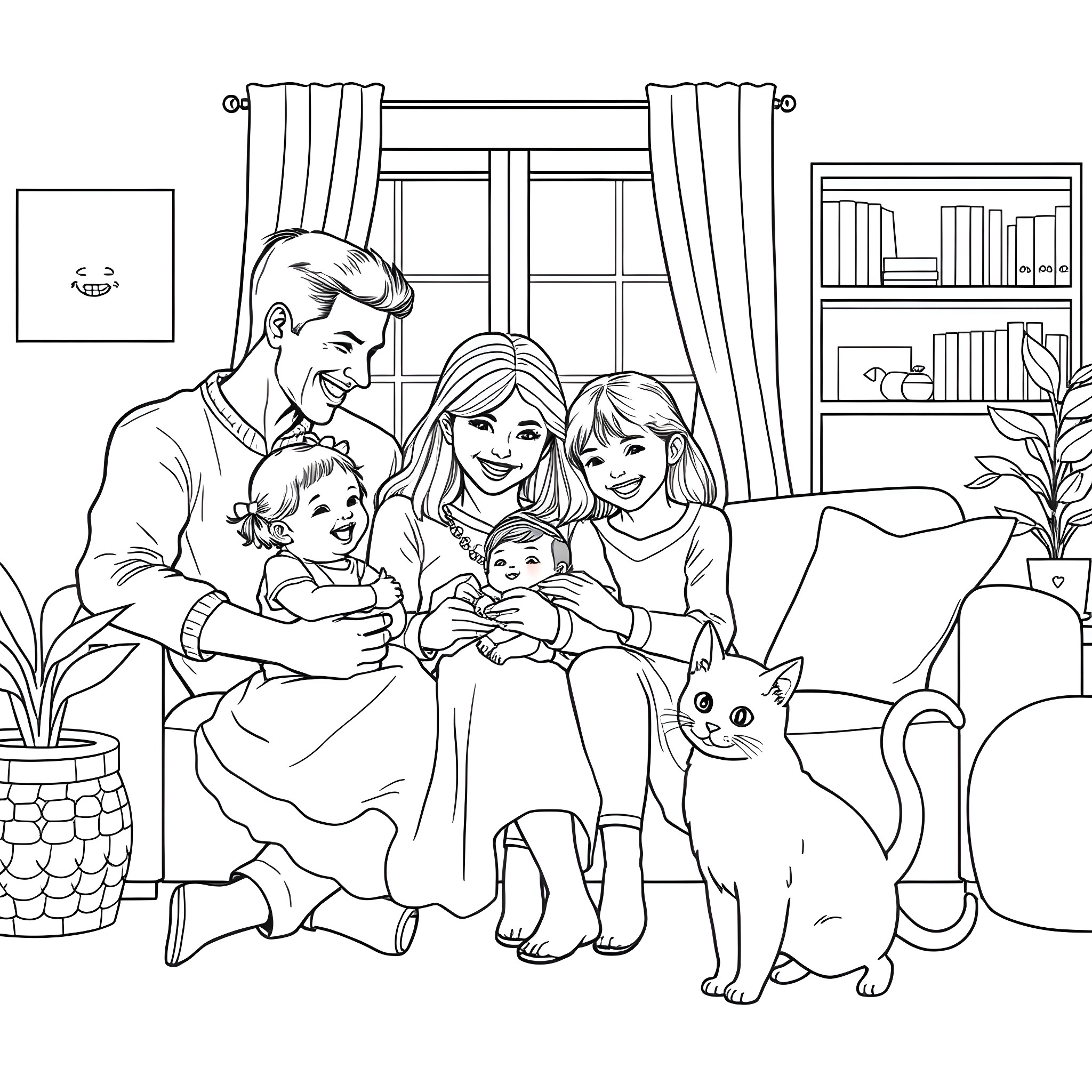 264 Best Family Coloring Pages (Free Printable PDFs)