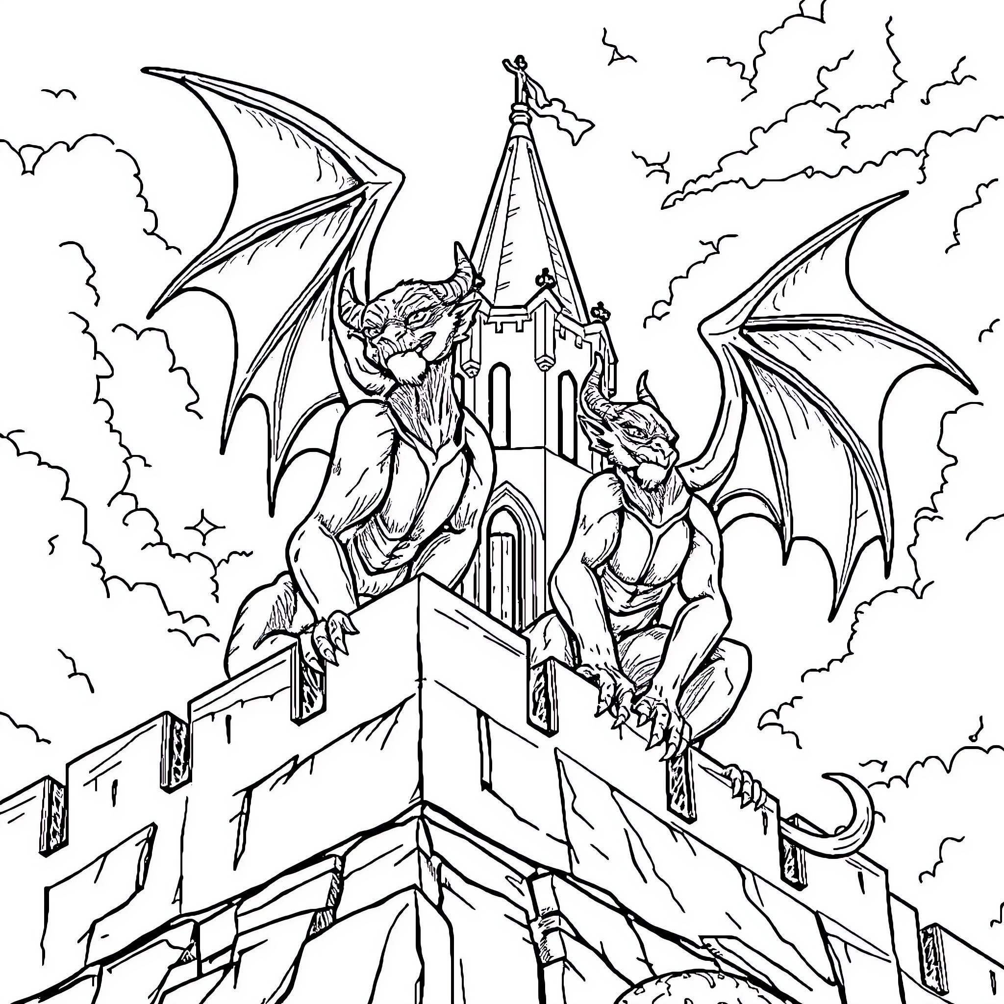 Best Gargoyle Coloring Pages (Free Printable PDF)