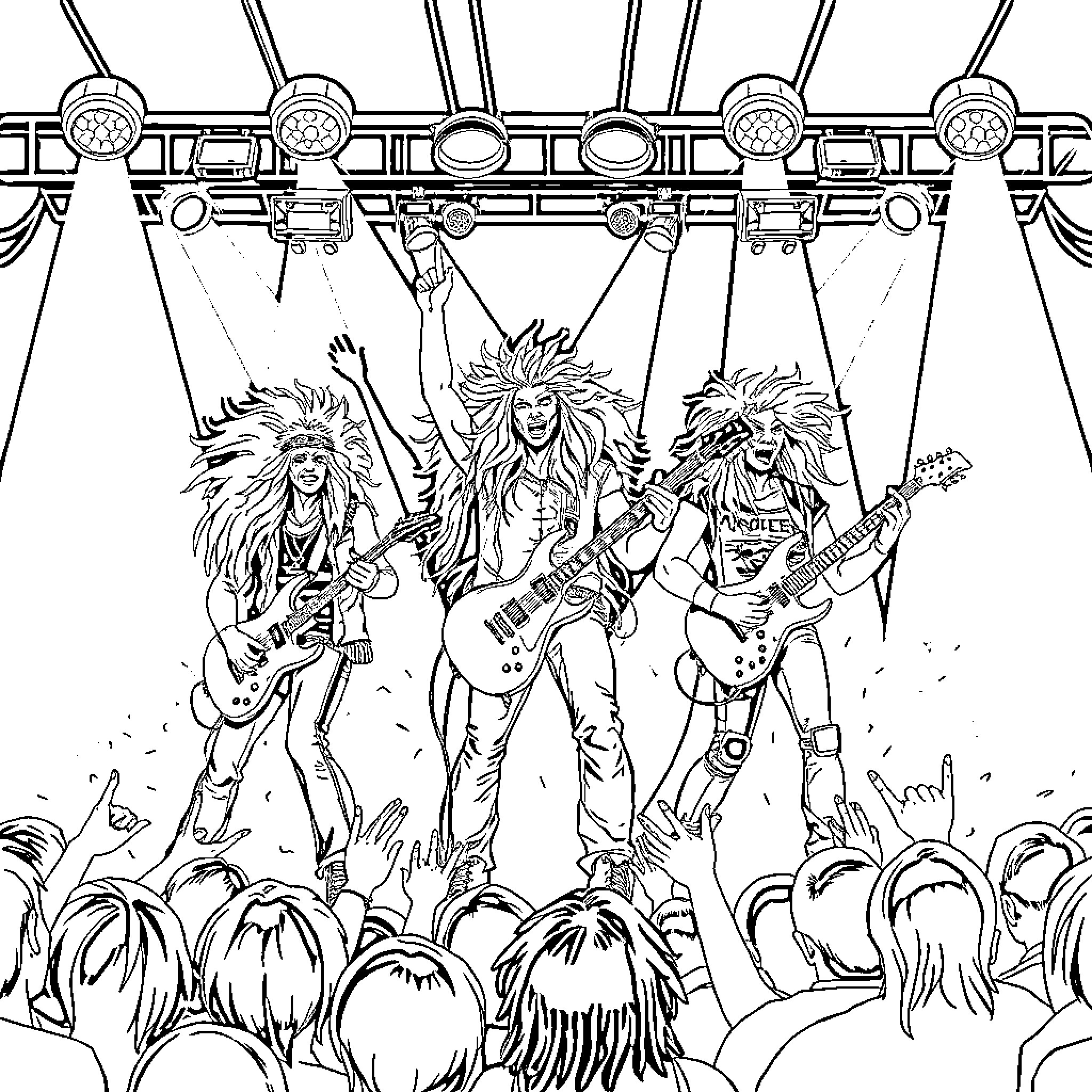 Best Rock Band Coloring Pages (Free Printable PDF)