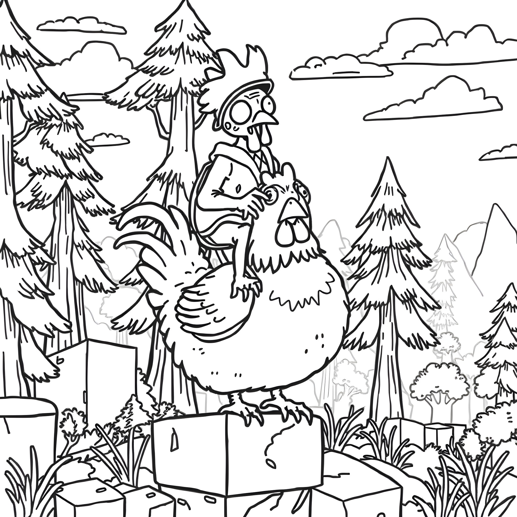 Best Chicken Jockey Coloring Pages (Free Printable PDF)