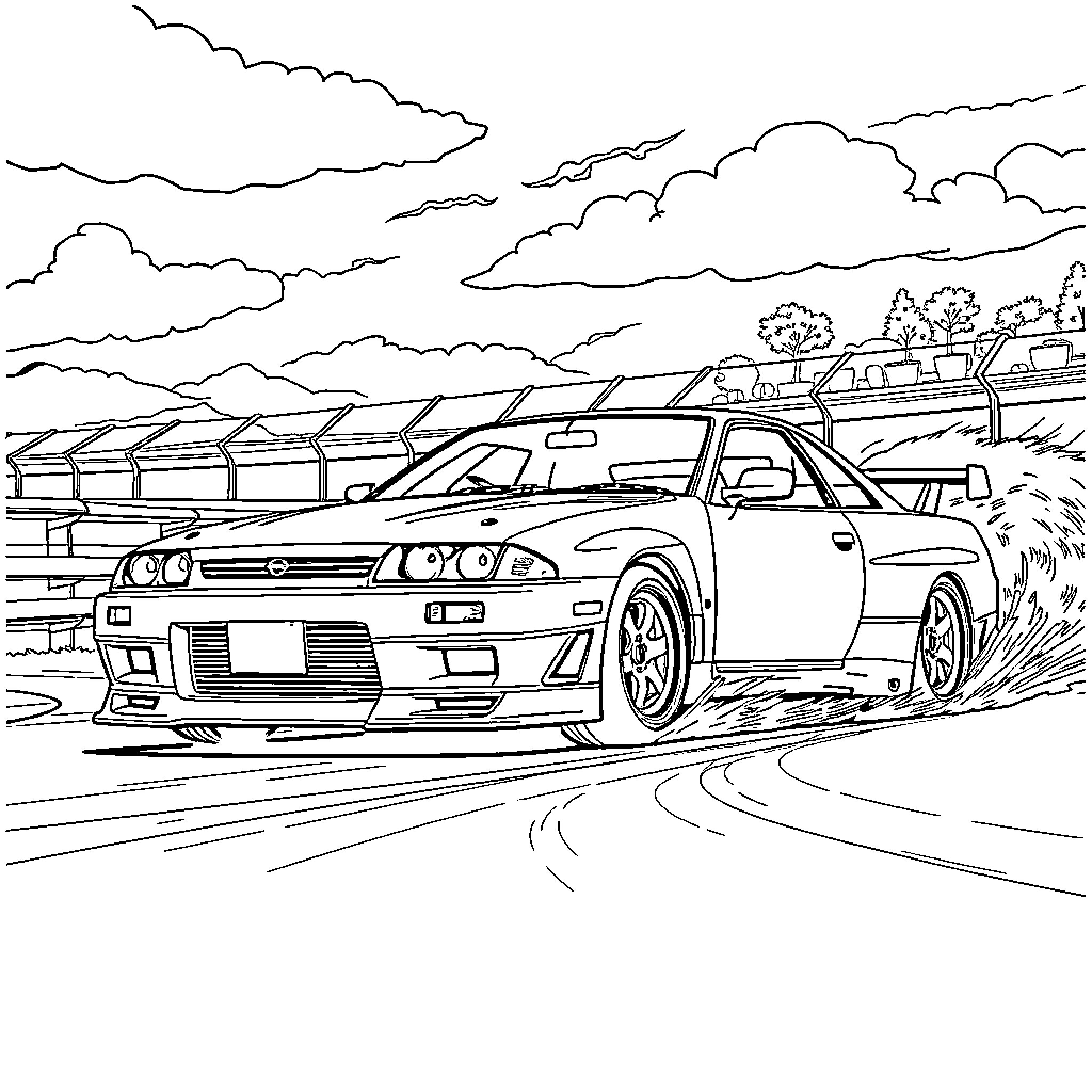 Best Nissan GTR Coloring Pages (Free Printable PDF)