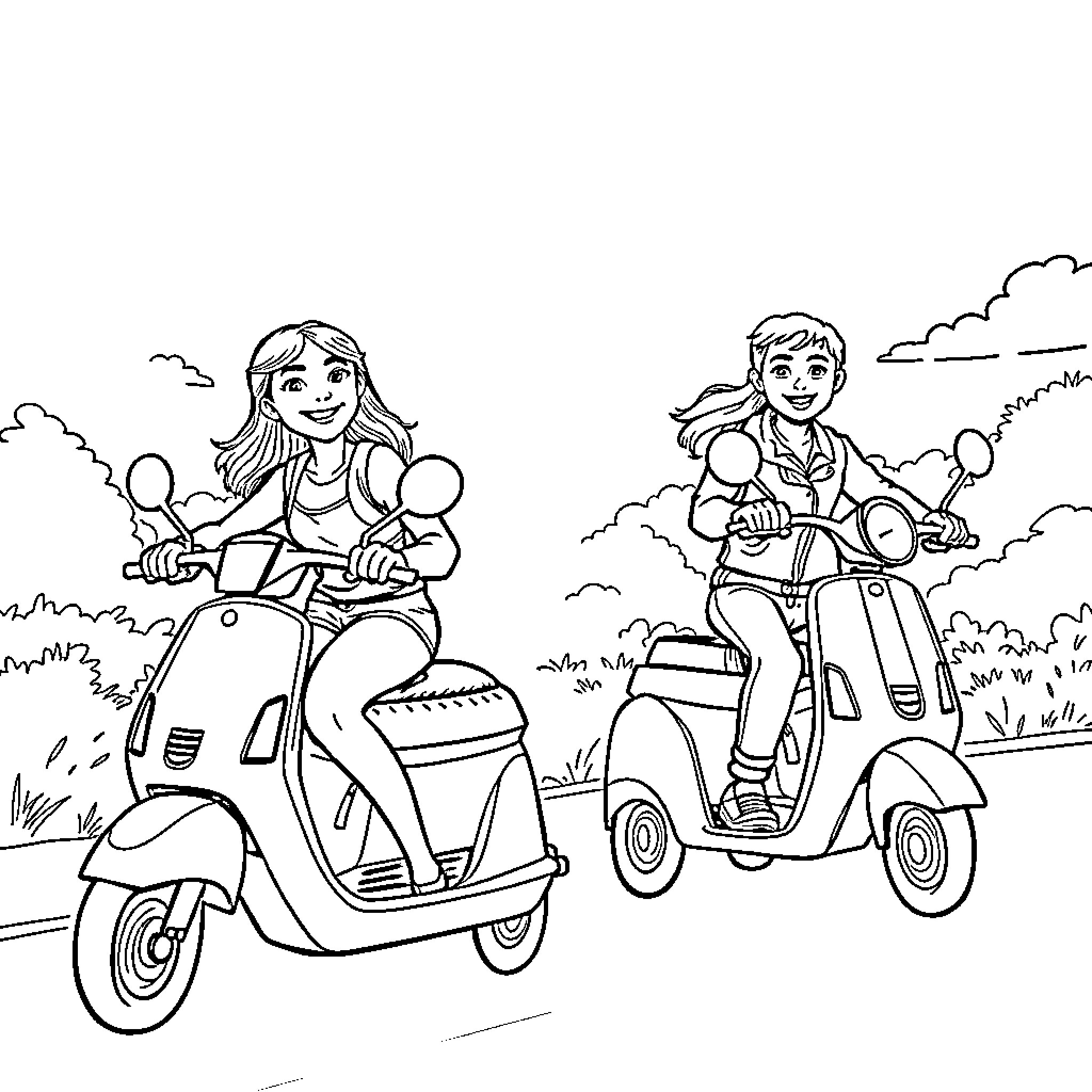 Best Scooter Girl Coloring Pages (Free Printable PDF)