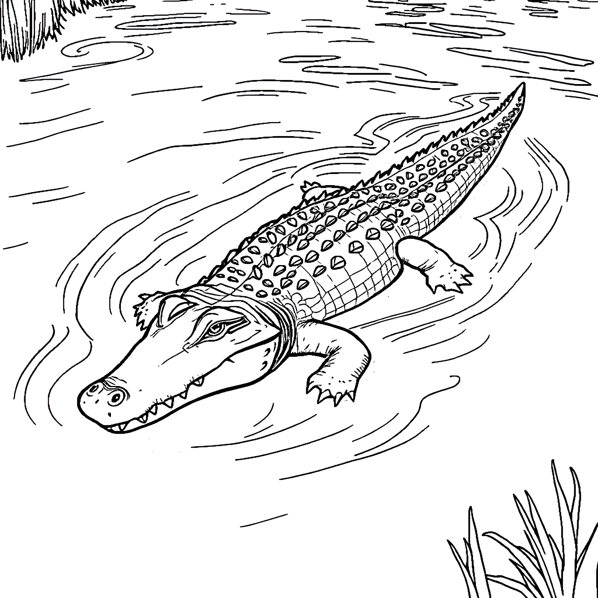 92 Best Crocodile Coloring Pages (Free Printable PDFs)