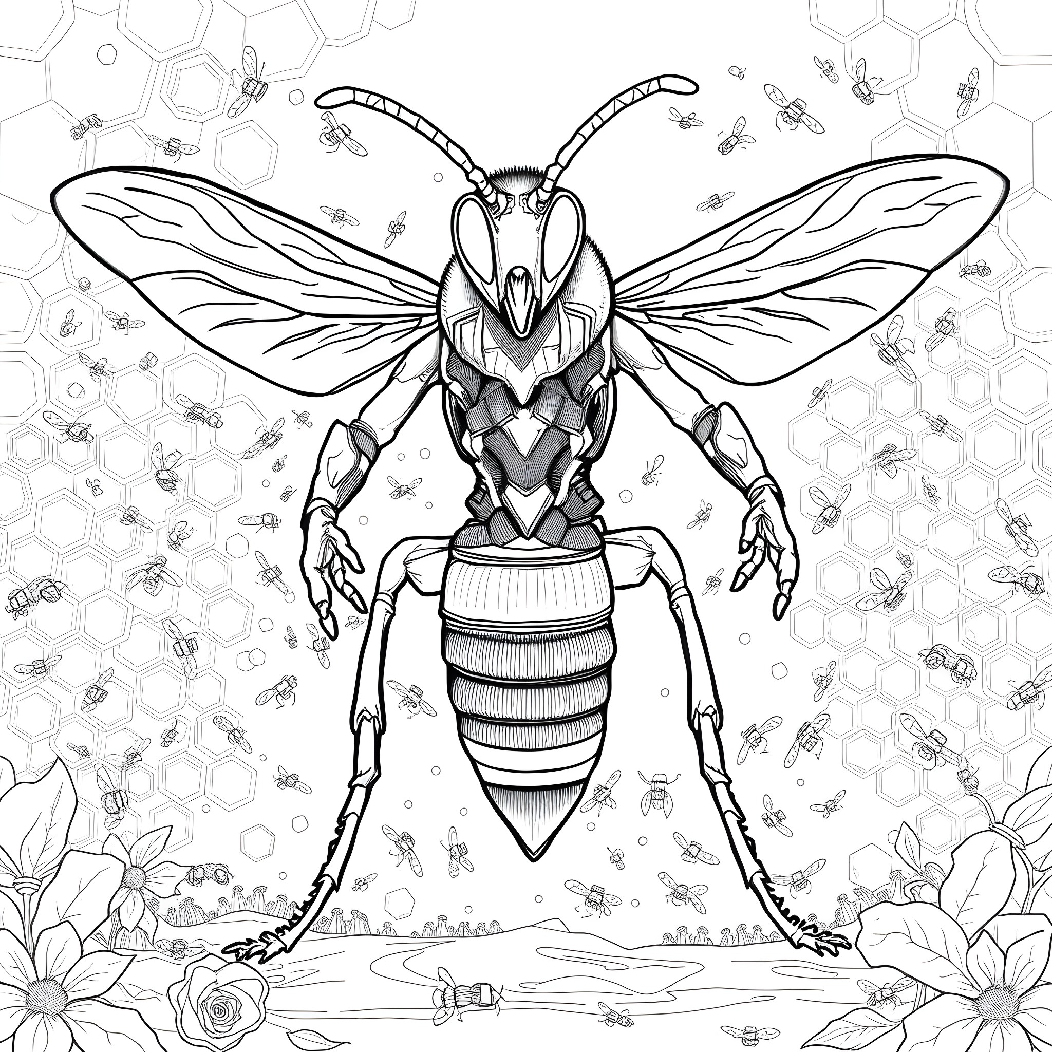 22 Best Wasp Coloring Pages (Free Printable PDFs)