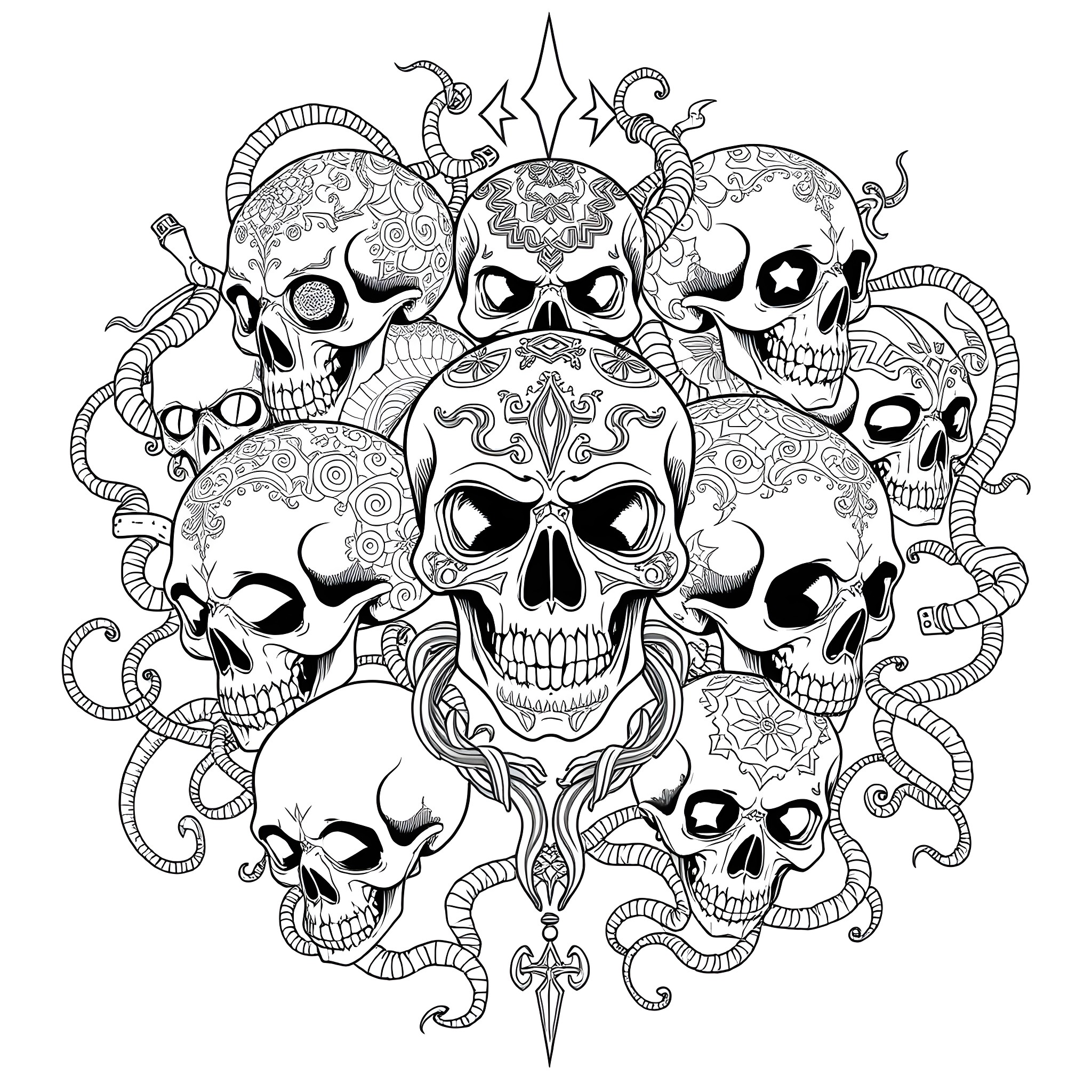 122 Best Skull Coloring Pages (Free Printable PDFs)