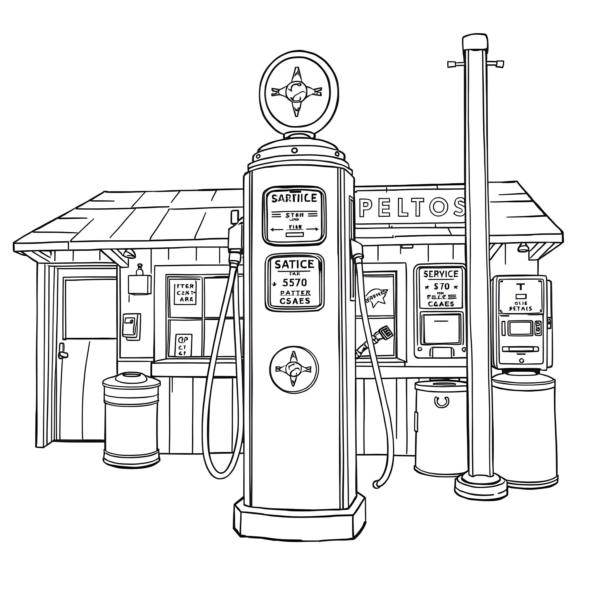 12 Best Gas Pump Coloring Pages (Free Printable PDFs)