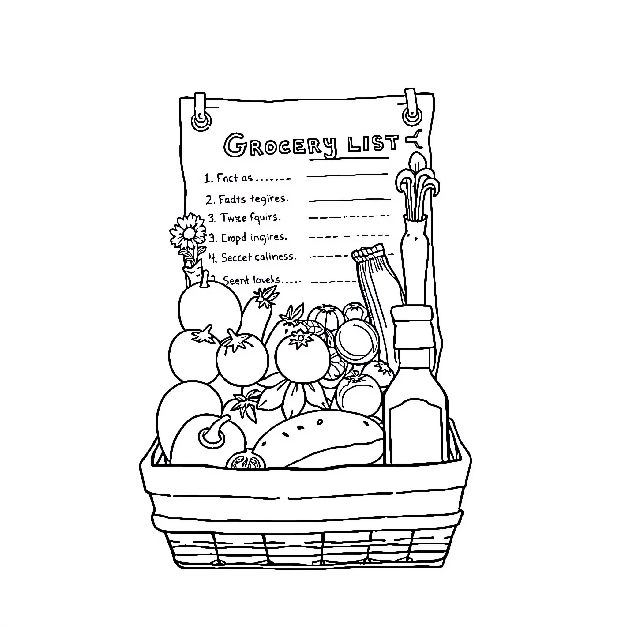 Best Grocery Coloring Pages (Free Printable PDF)