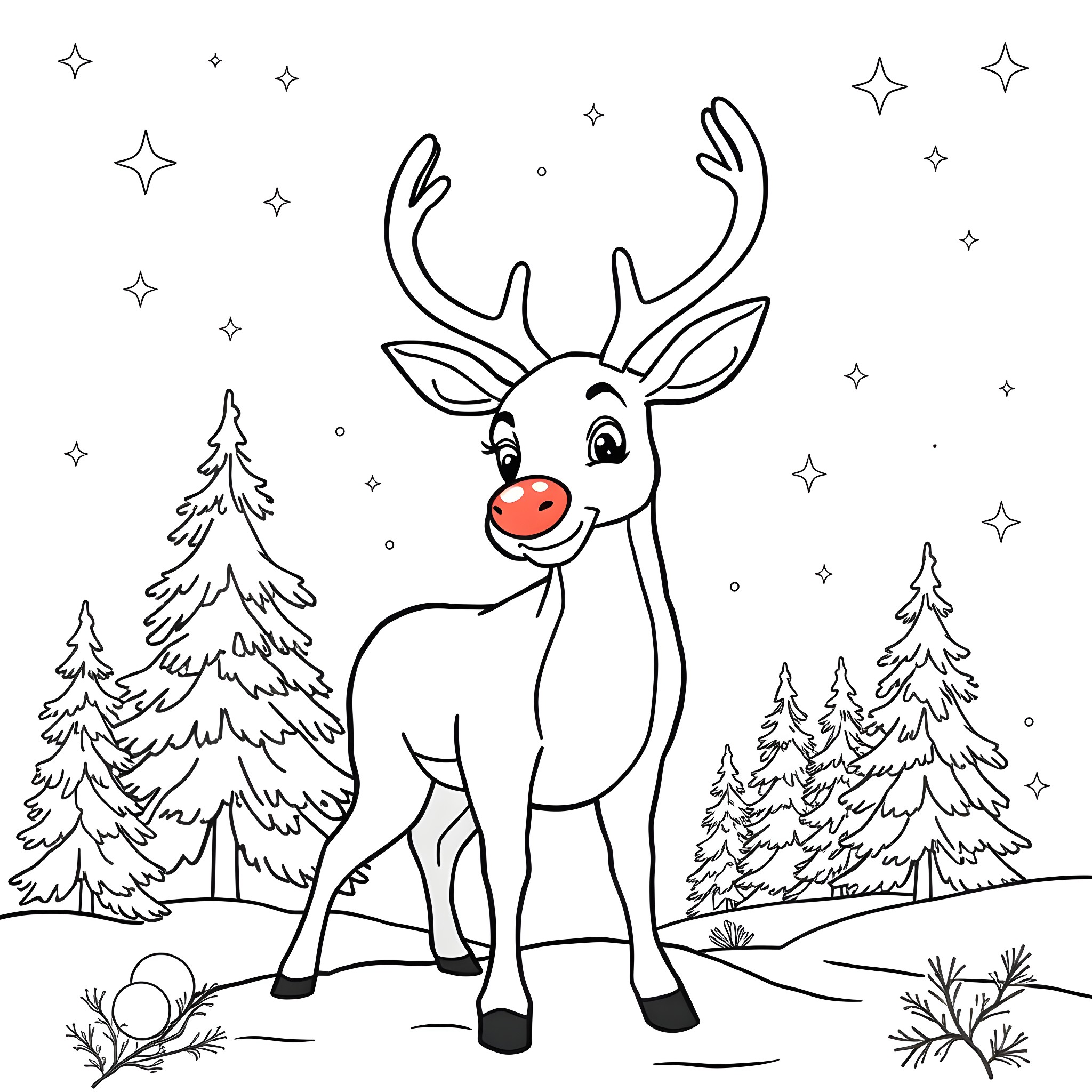 Best Rudolph Coloring Pages (Free Printable PDF)