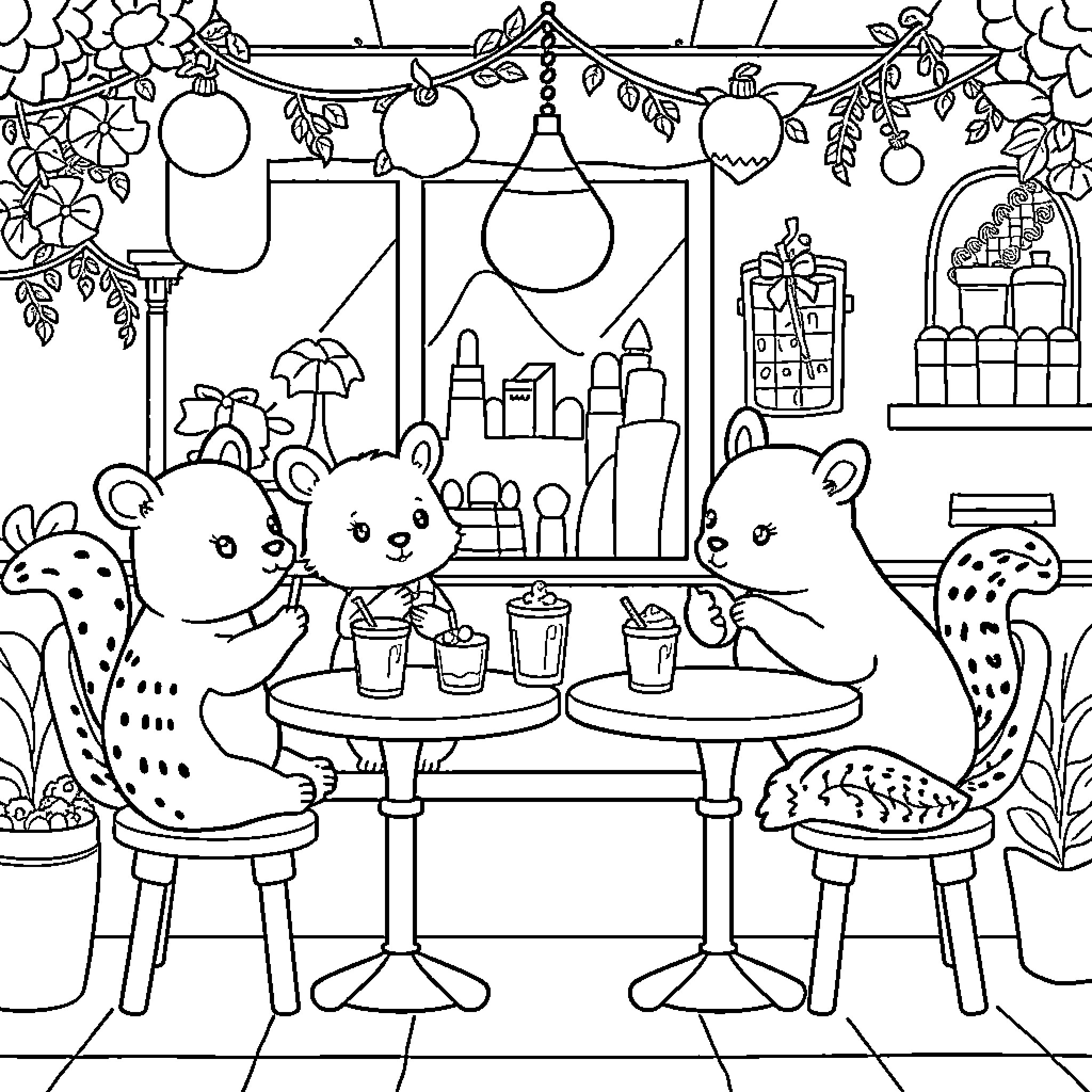 Best Cafe Coloring Pages (Free Printable PDF)