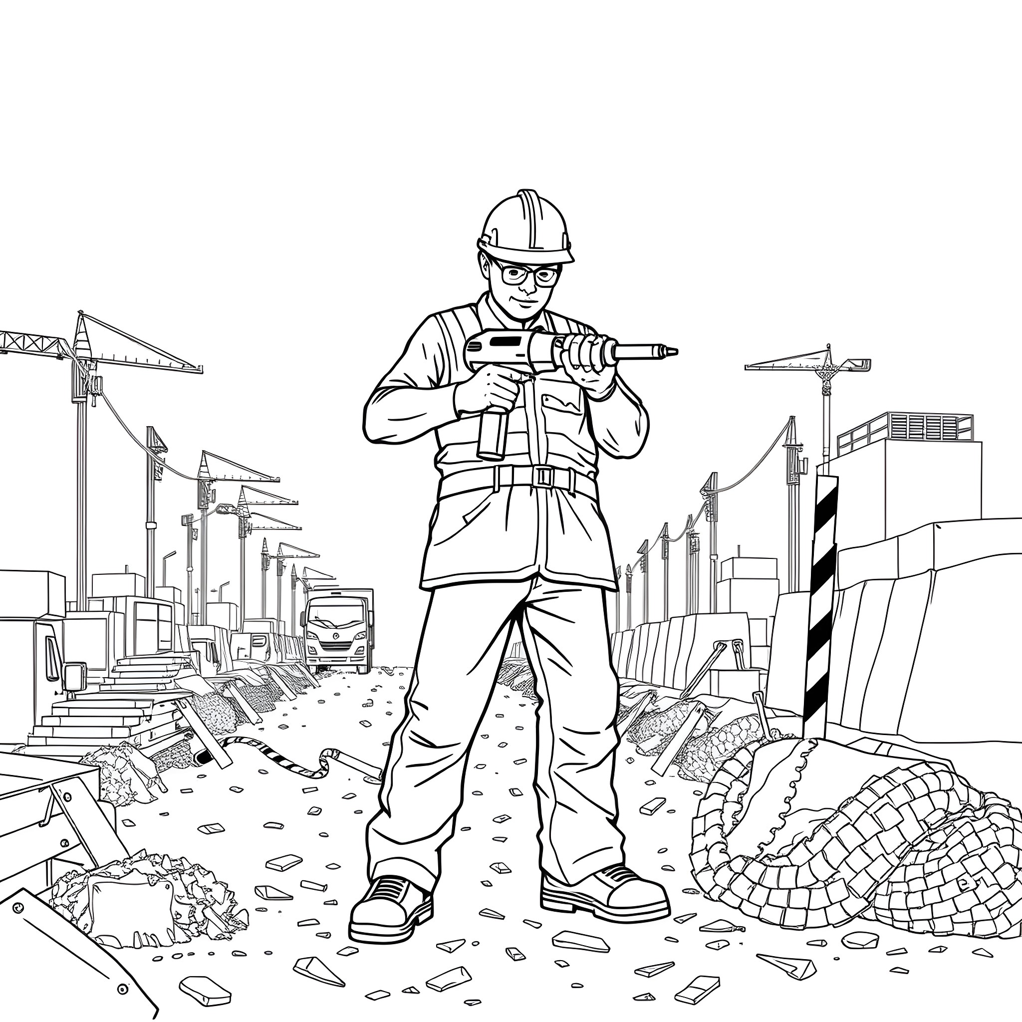 Best Jackhammer Coloring Pages (Free Printable PDF)