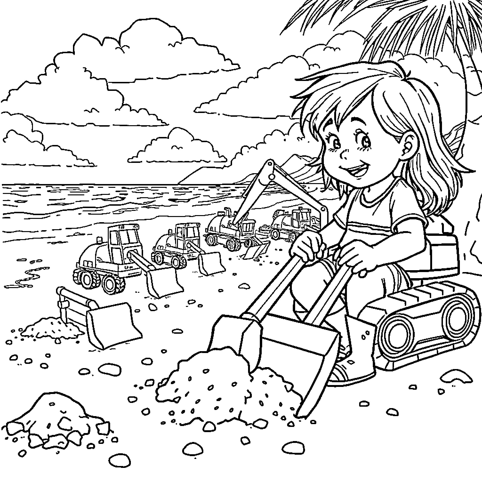 Best Digger Coloring Pages (Free Printable PDF)